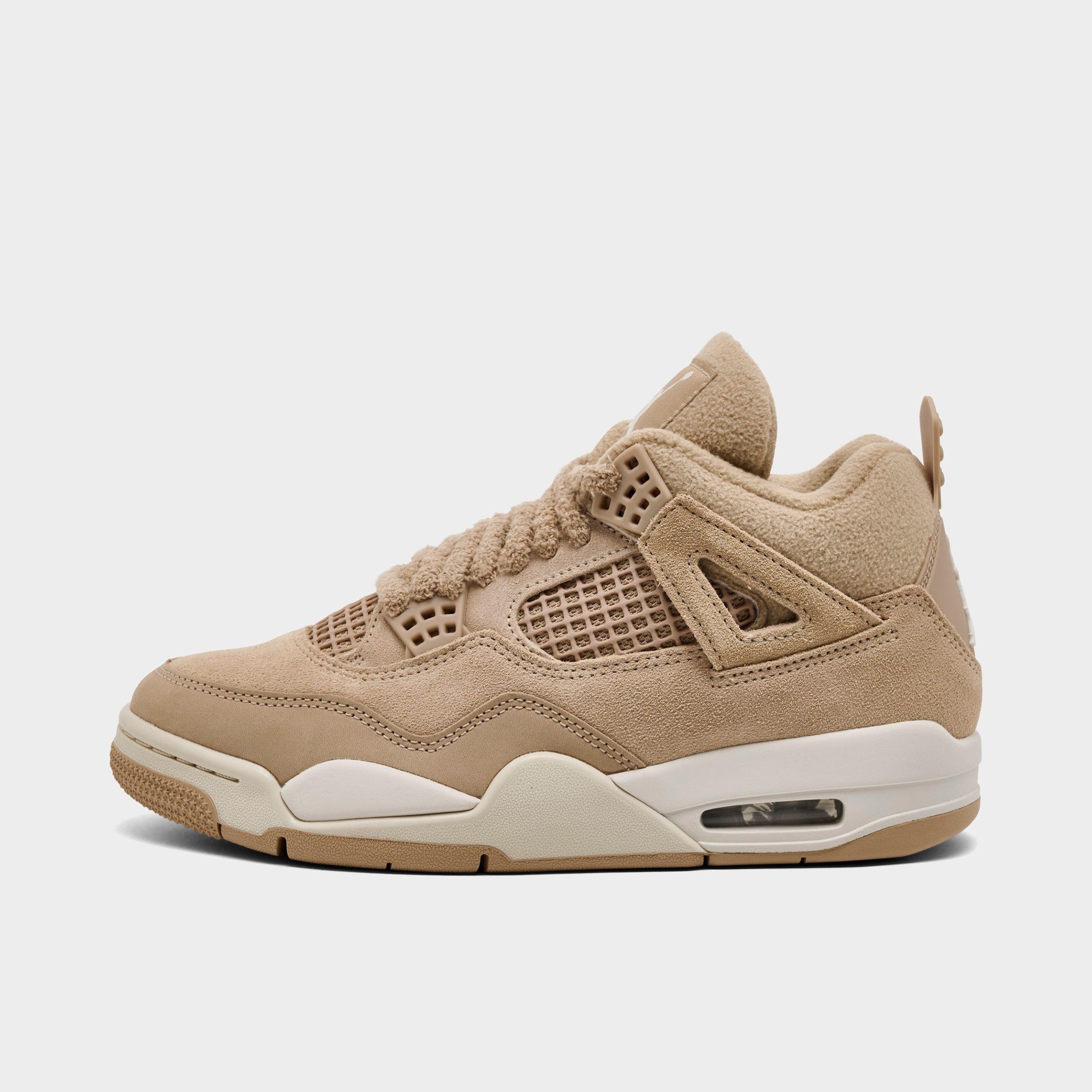 Click here for Jordan Womens Air Retro 4 Casual Shoes in Hemp/Lig... prices