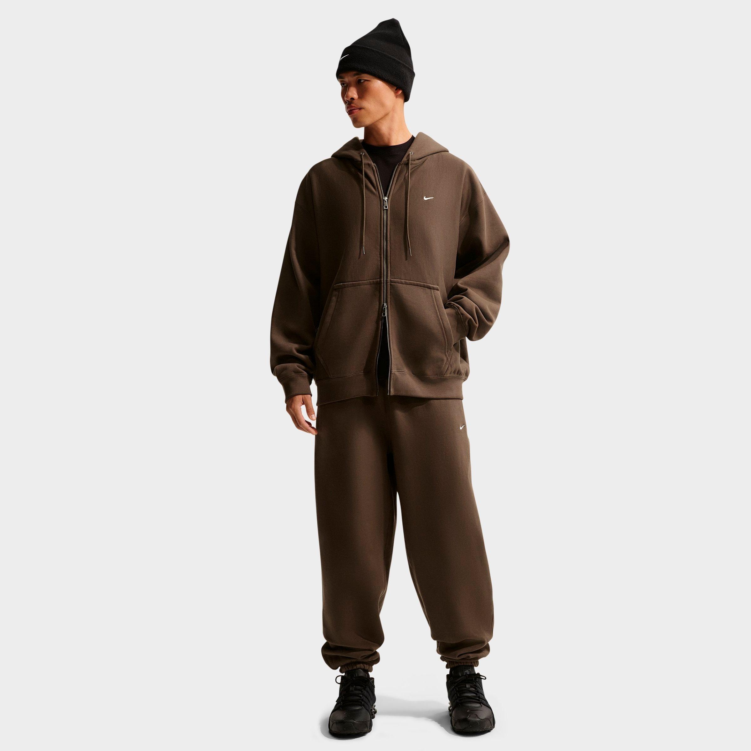 Click here for Nike Mens Solo Swoosh Fleece Full-Zip Hoodie in Da... prices