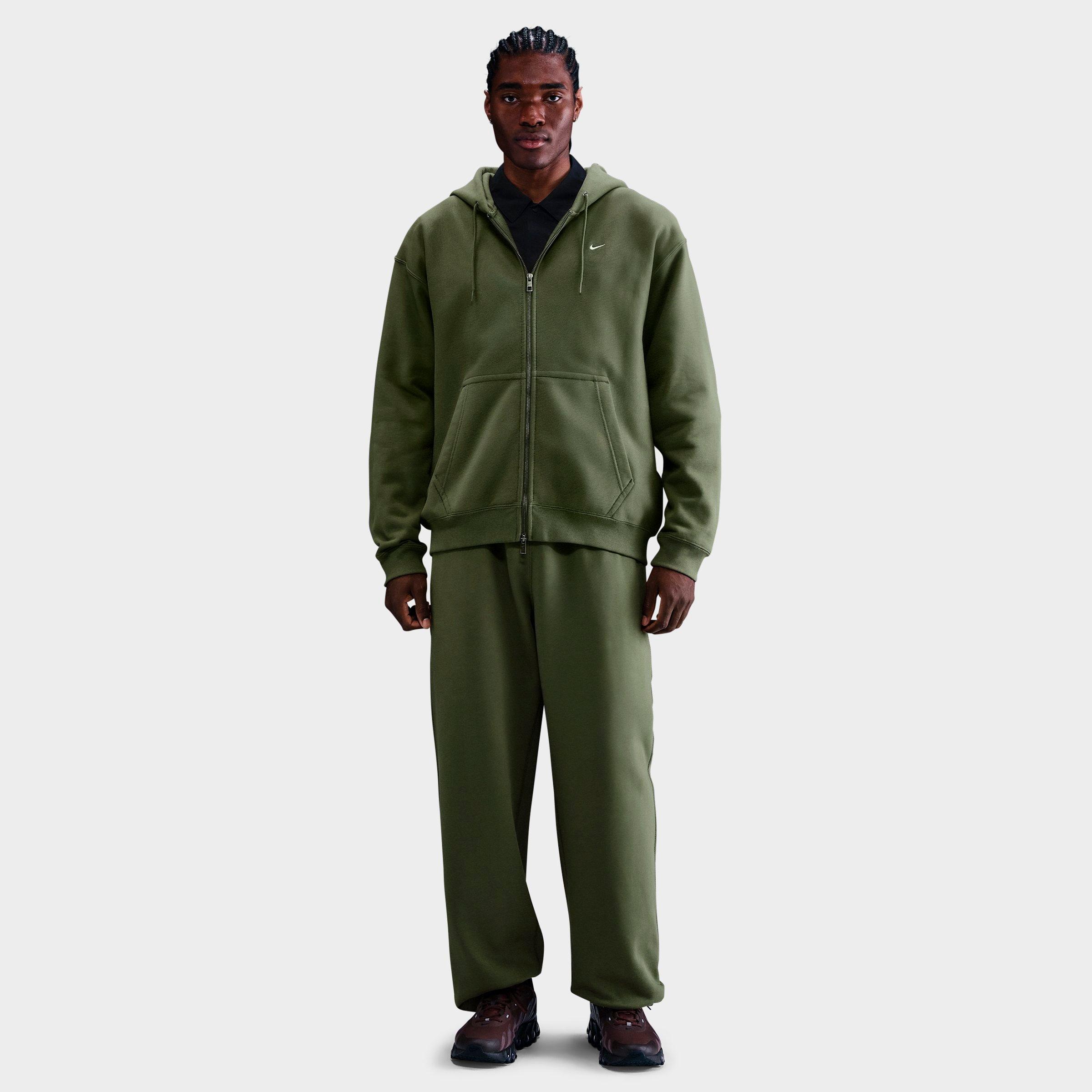 Click here for Nike Mens Solo Swoosh Fleece Full-Zip Hoodie in Me... prices