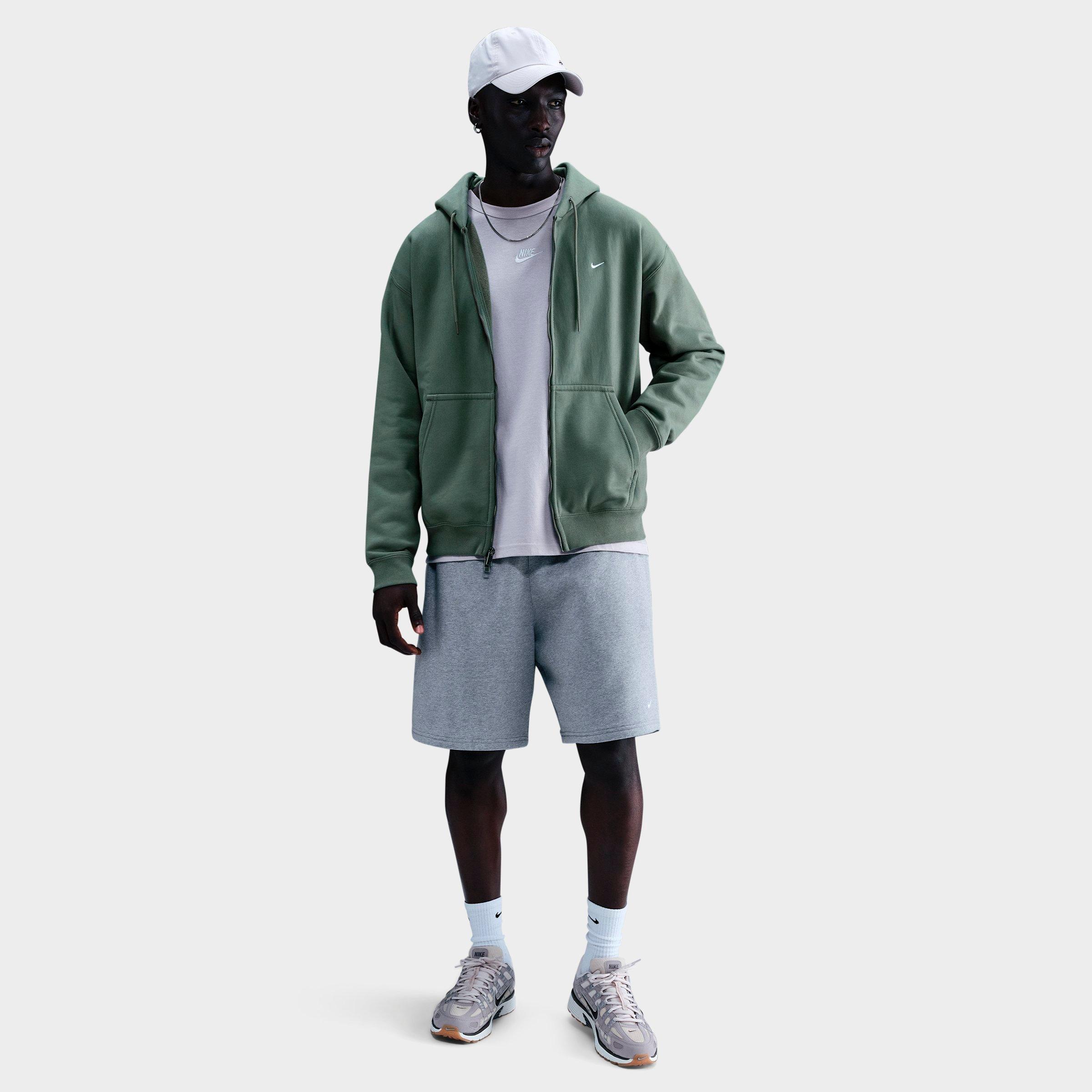 Click here for Nike Mens Solo Swoosh Fleece Full-Zip Hoodie in Cl... prices