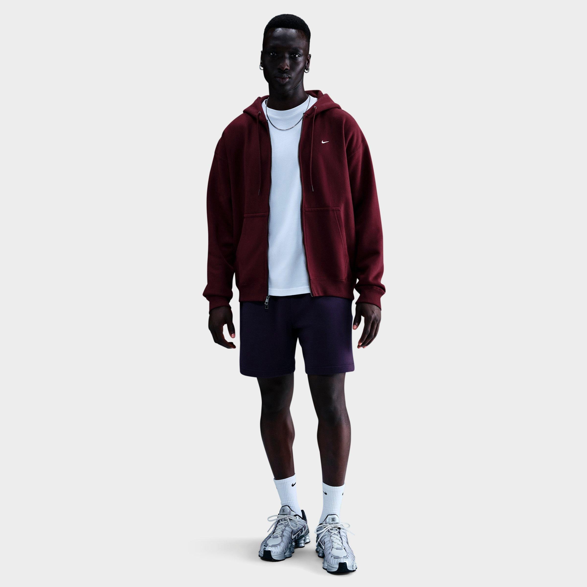 Click here for Nike Mens Solo Swoosh Fleece Full-Zip Hoodie in Bu... prices