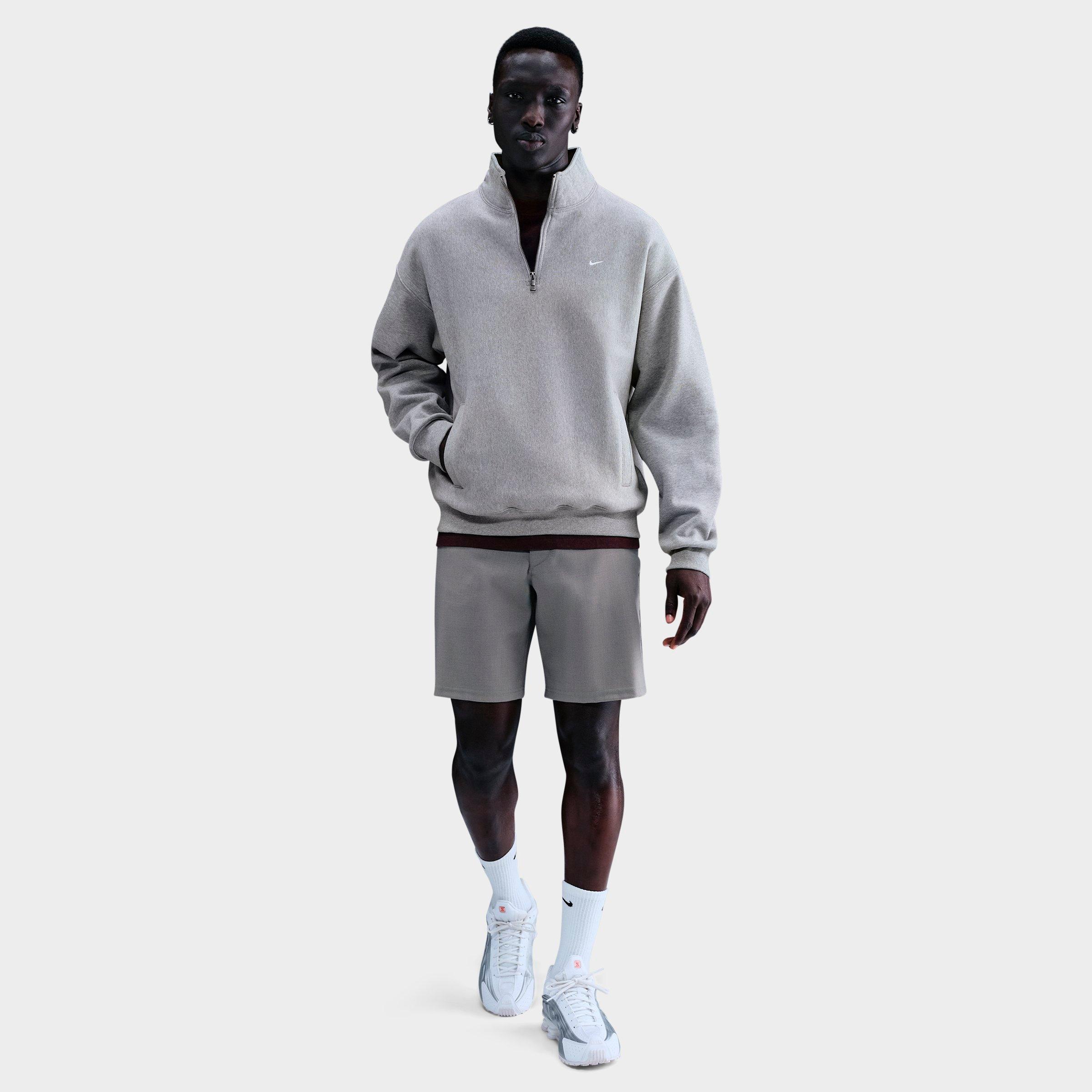 Click here for Nike Mens Solo Swoosh Fleece Quarter-Zip Top in Da... prices