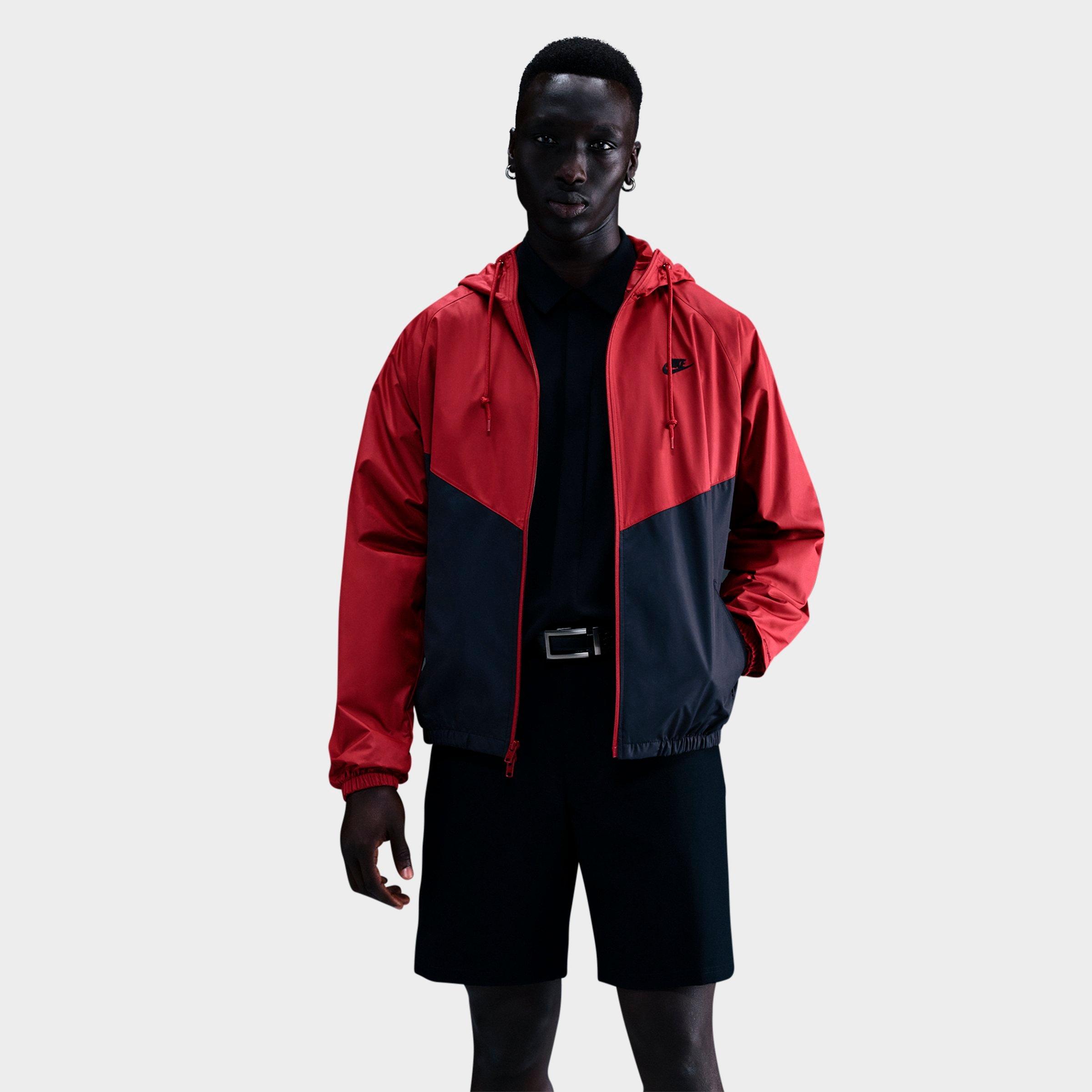 Click here for Nike Mens Windrunner Lined Jacket in Team Crimson/... prices