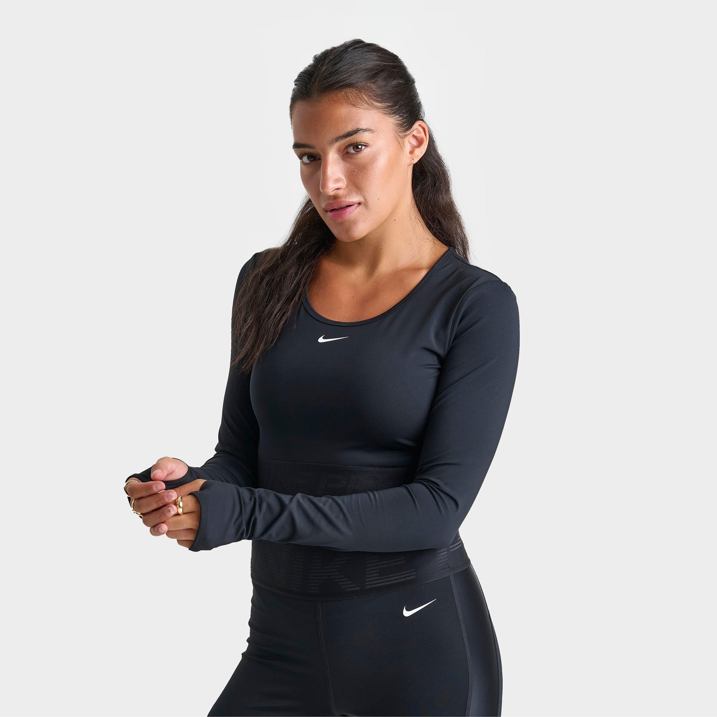Click here for Nike Womens Pro Dri-FIT Cropped Long-Sleeve Top in... prices