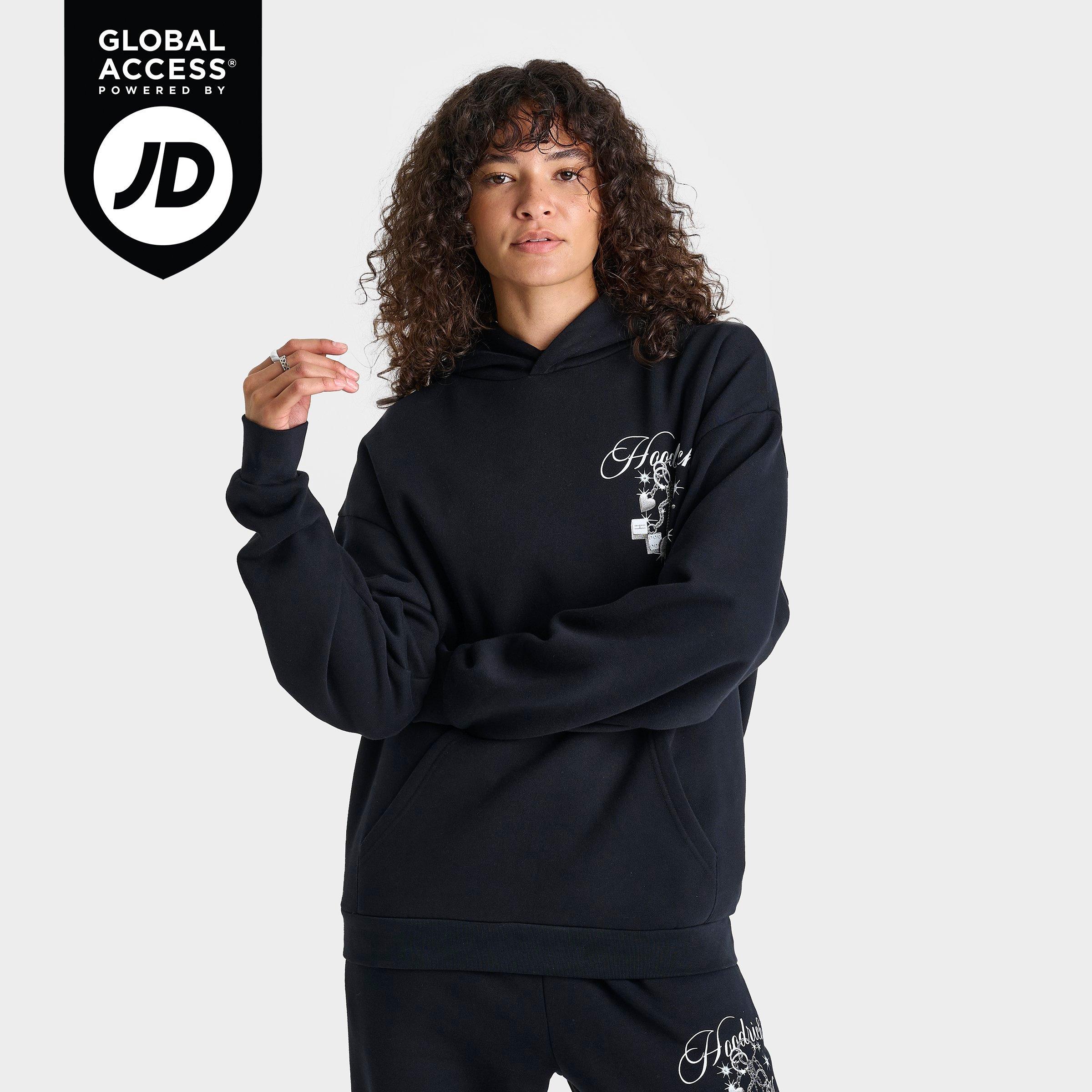 Click here for Hoodrich Womens Lyra Oversized Hoodie in Black/Whi... prices