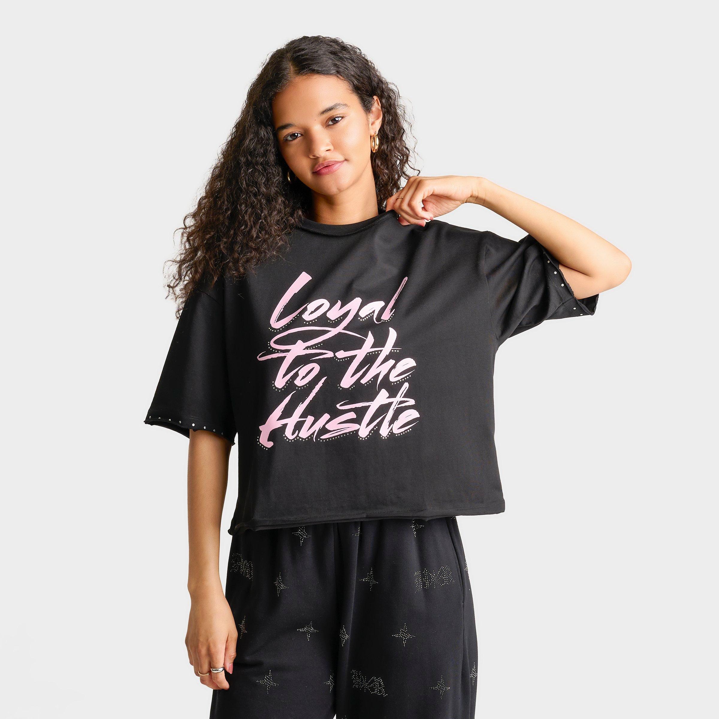 Click here for Hoodrich Womens Bling Studded Oversized Boxy T-Shi... prices