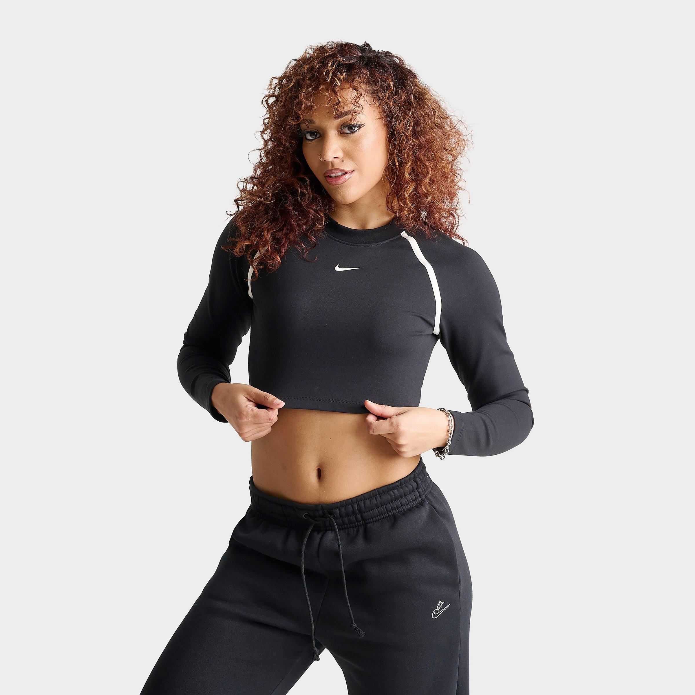 Click here for Nike Womens Sportswear Tight Long-Sleeve Crop Top... prices