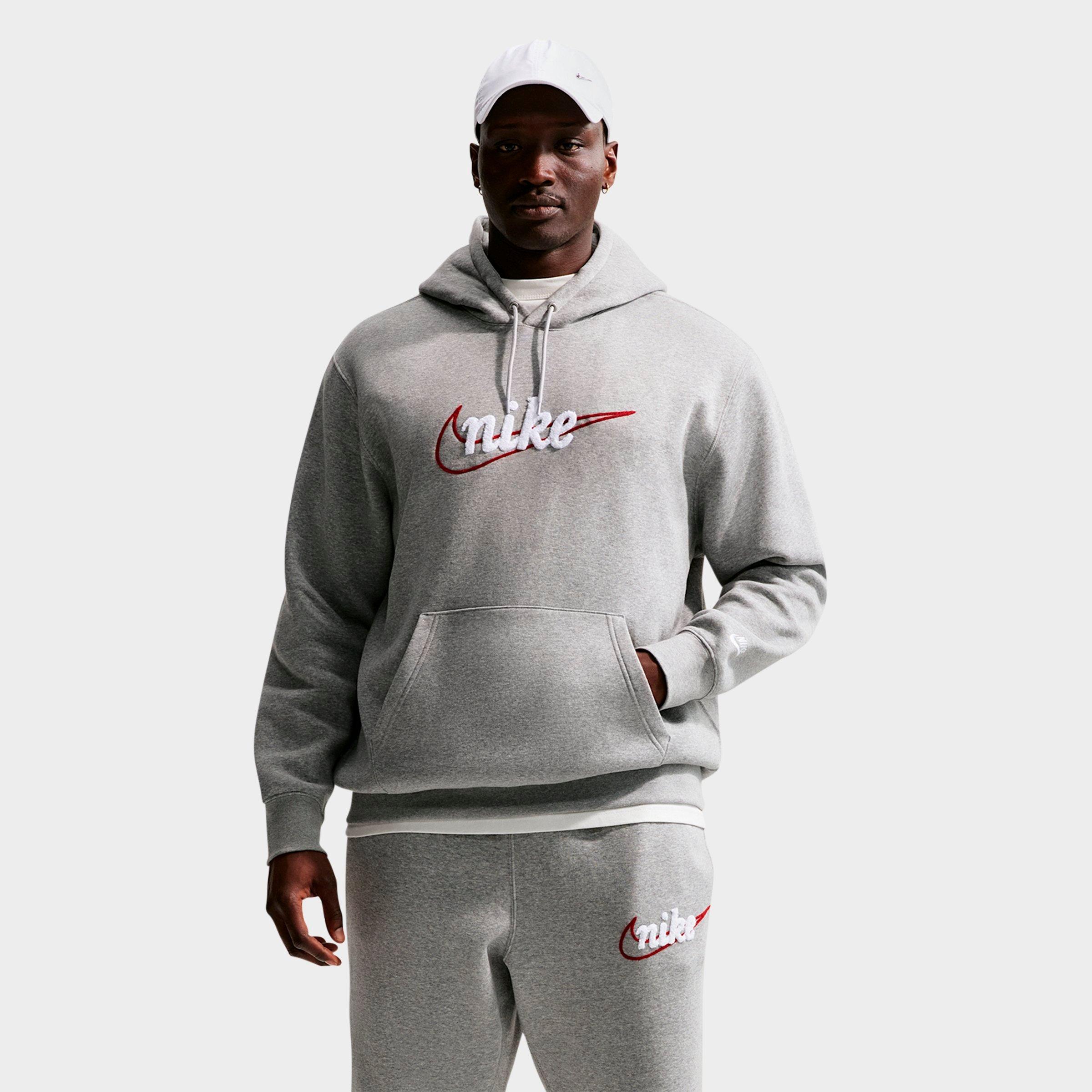 Click here for Nike Mens Embroidered Logo Relaxed-Fit Hoodie - Gr... prices