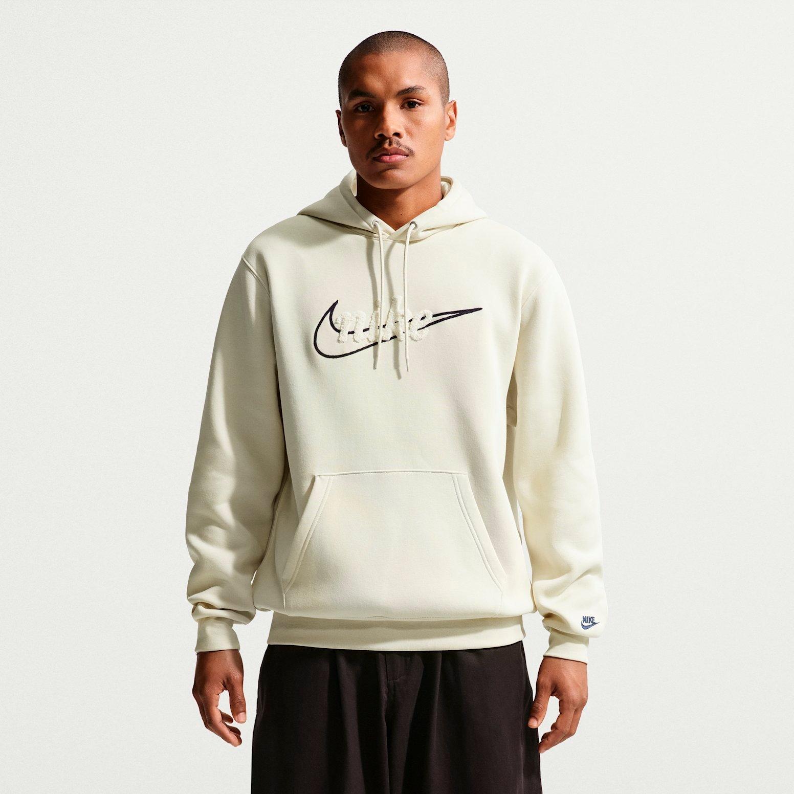 Click here for Nike Mens Embroidered Logo Relaxed-Fit Hoodie - Cr... prices