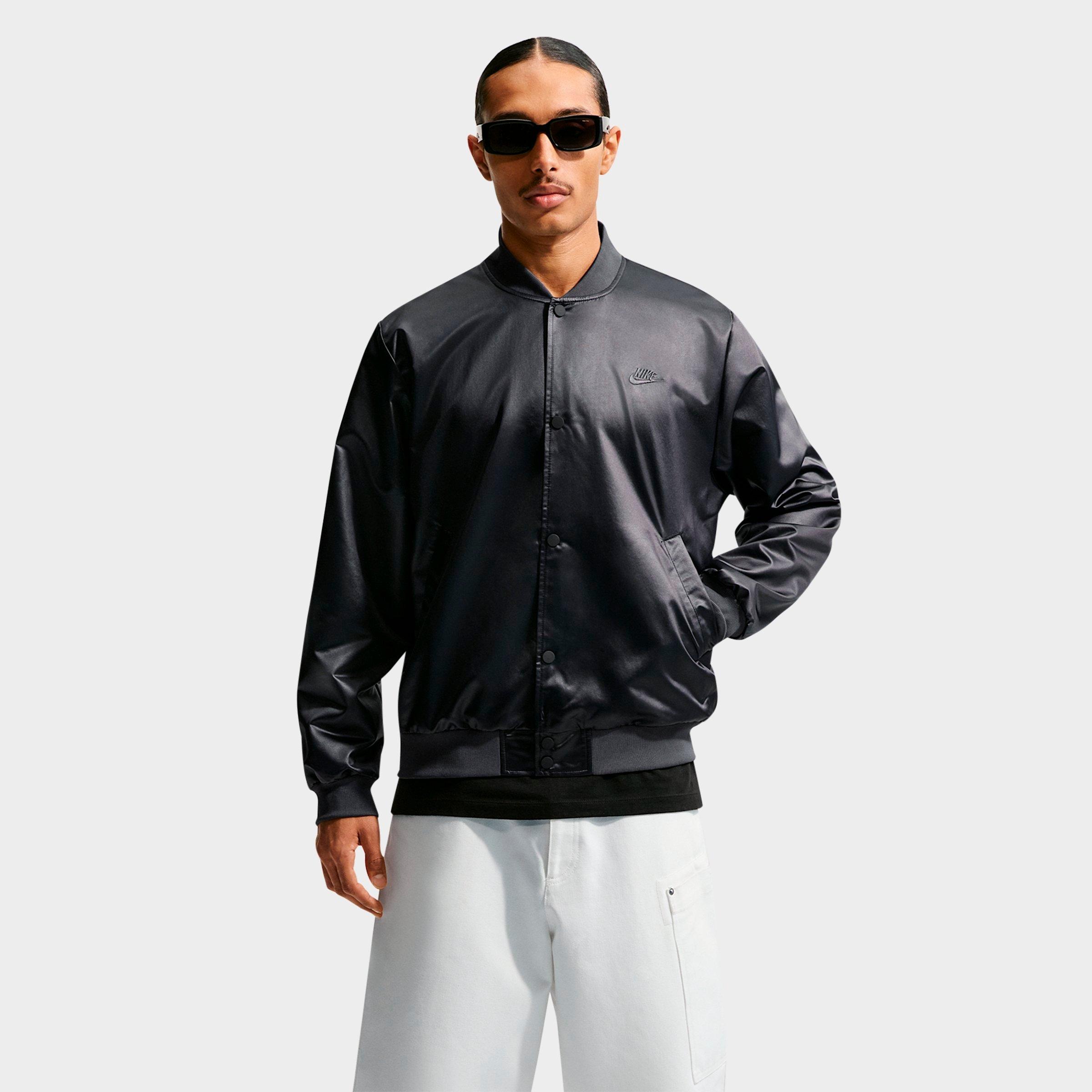 Click here for Nike Mens Sportswear Club Snap-Front Varsity Jacke... prices