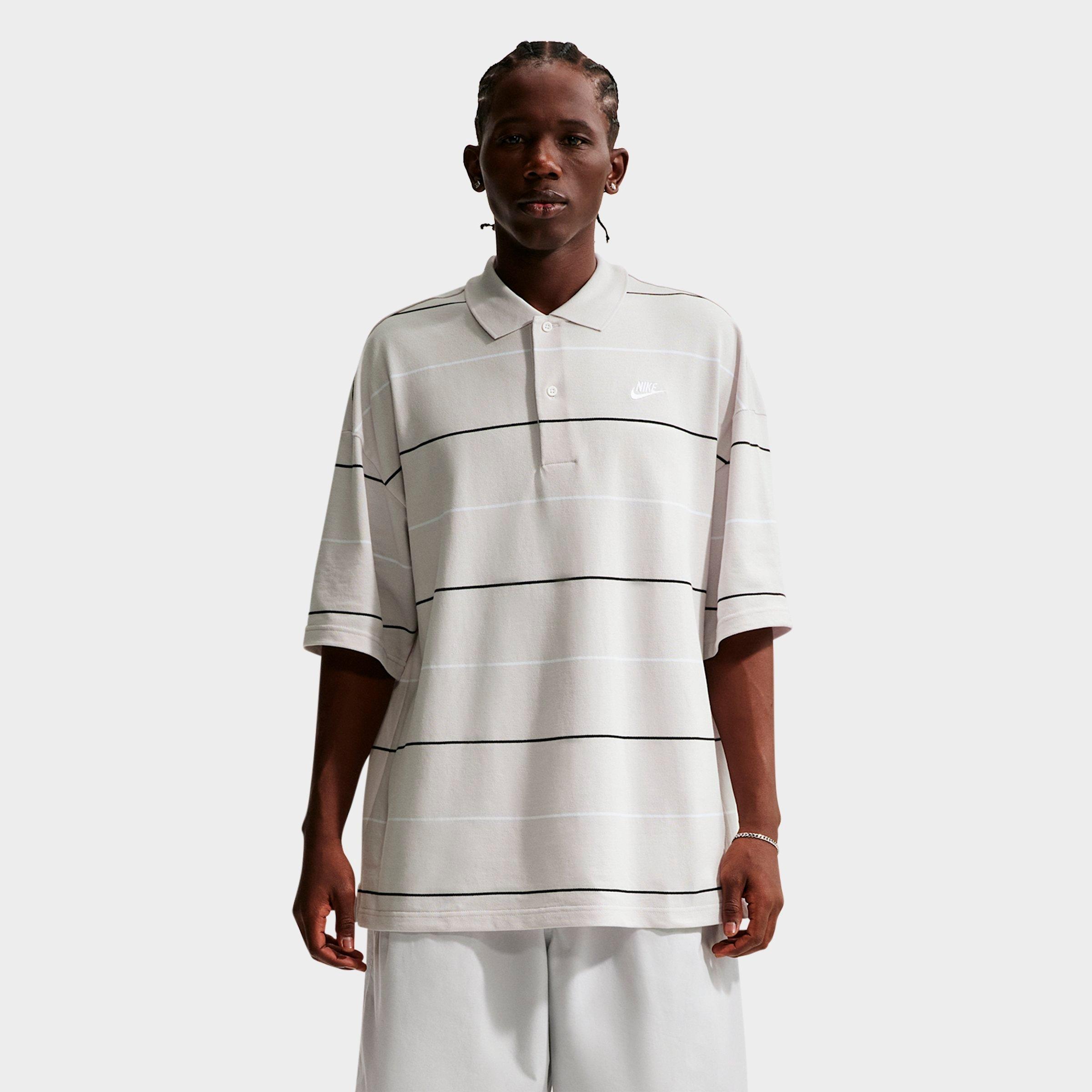 Click here for Nike Mens Sportswear Club Oversized Striped Polo S... prices