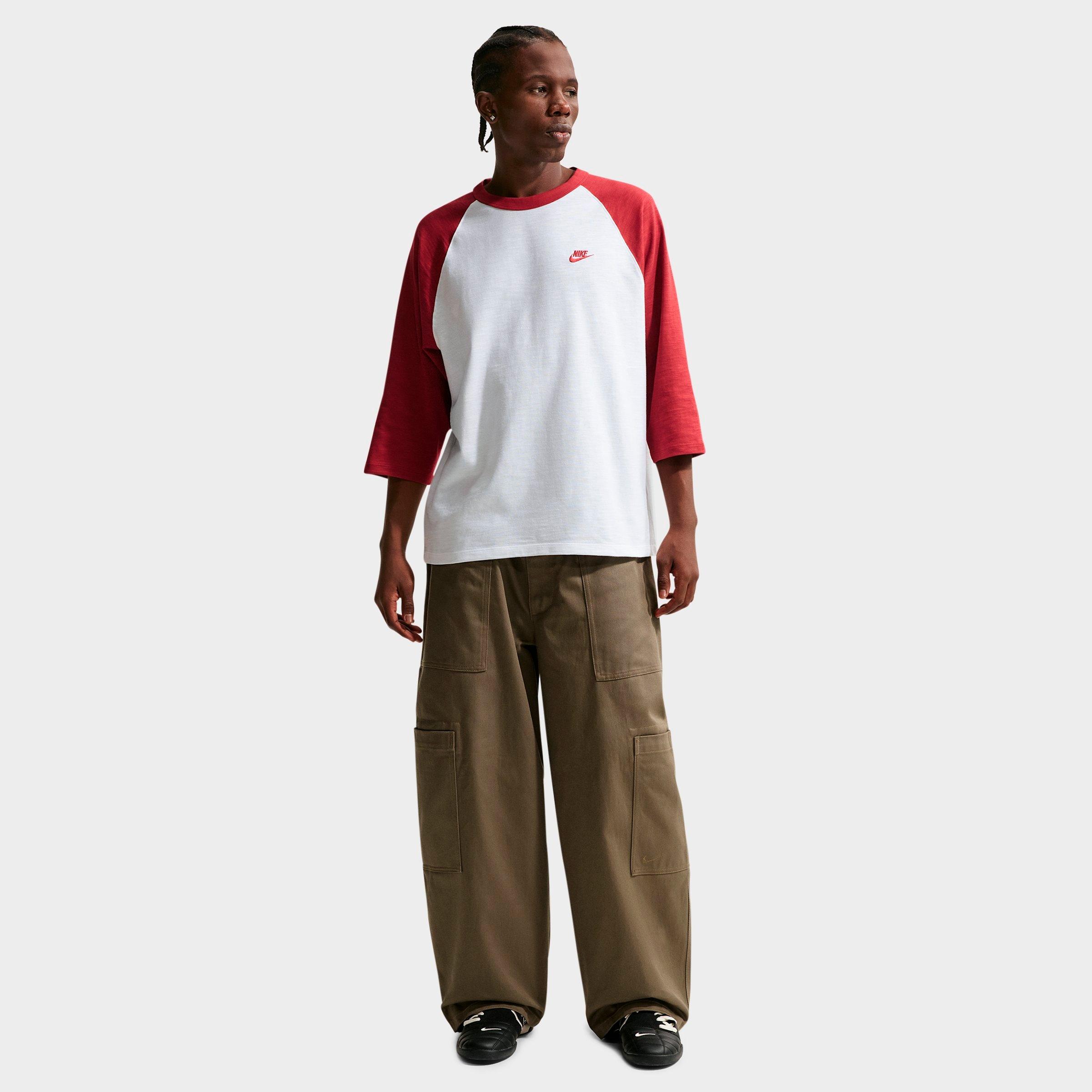 Click here for Nike Mens Crewneck Raglan Sleeves Top - Team Crims... prices