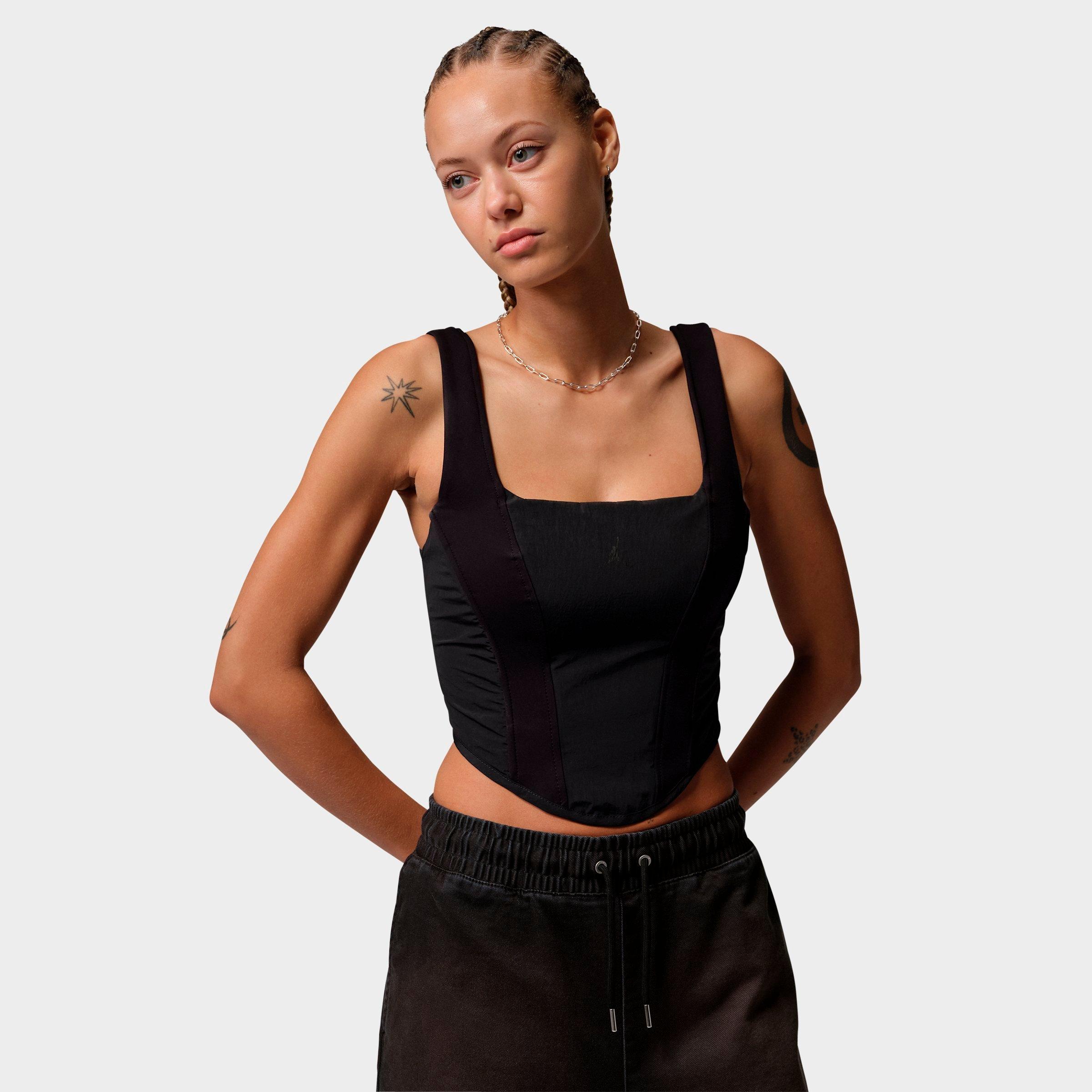 Click here for Nike Womens Jordan Flight Club Corset in Black Siz... prices