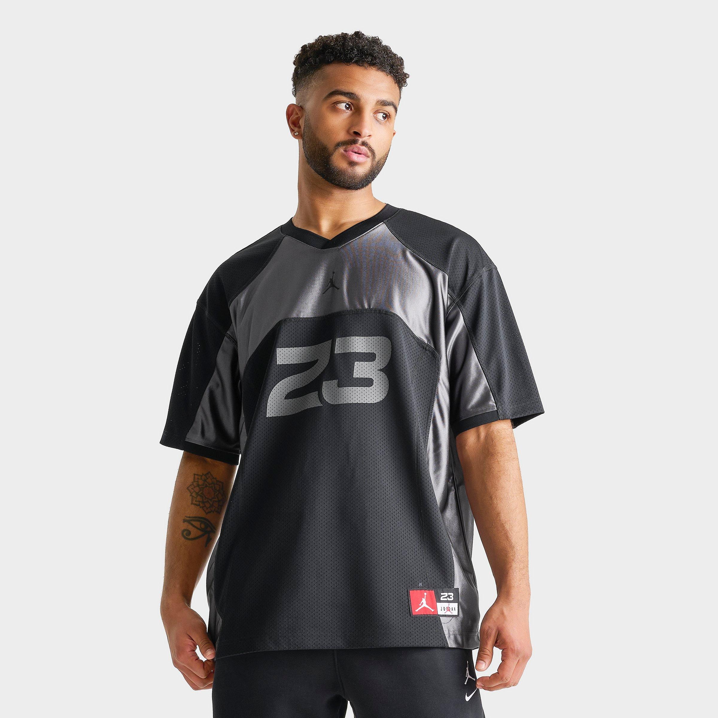 Click here for Jordan Mens Flight Football Jersey in Black/Iron G... prices