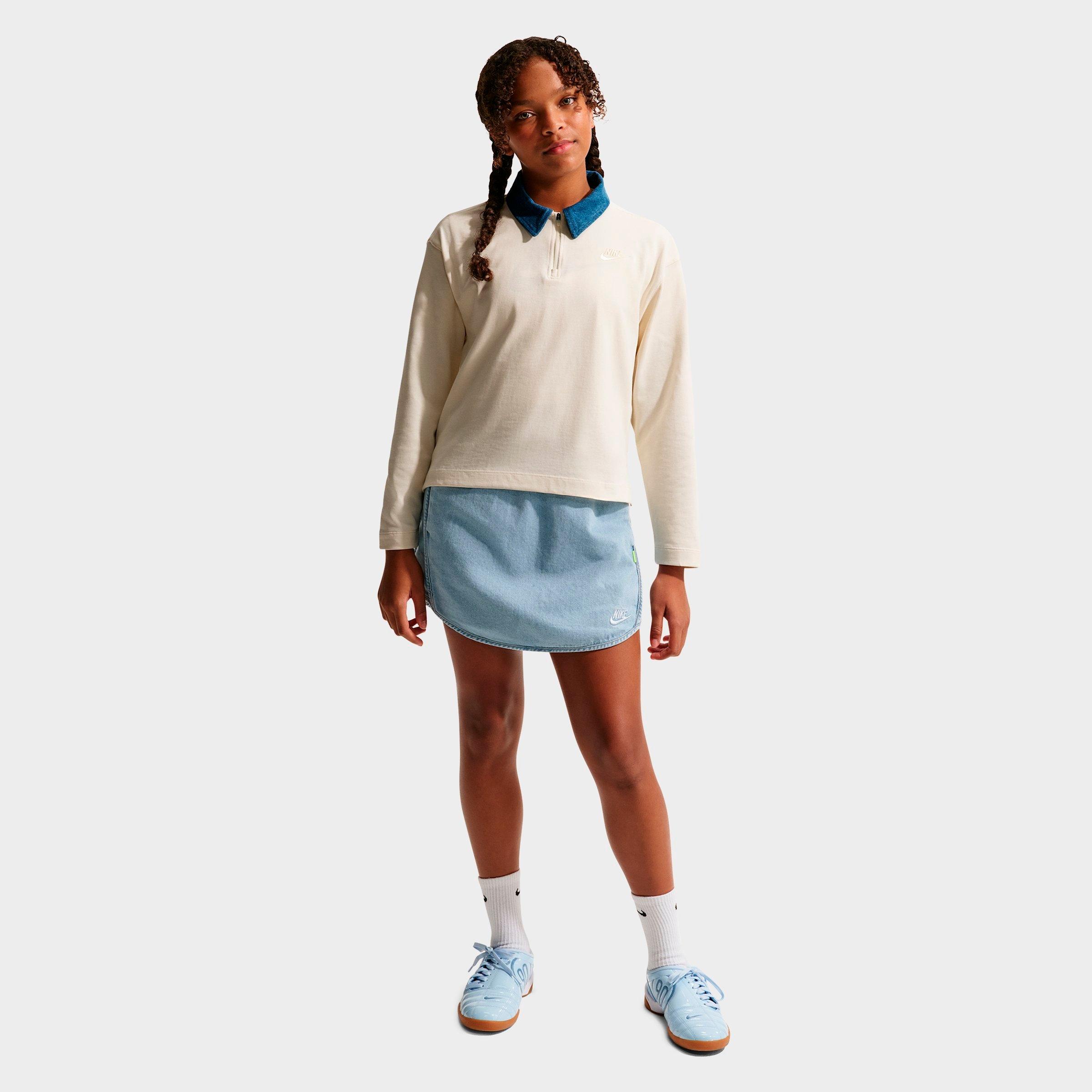 Click here for Nike Girls Big Kids Sportswear Collection Denim Sk... prices