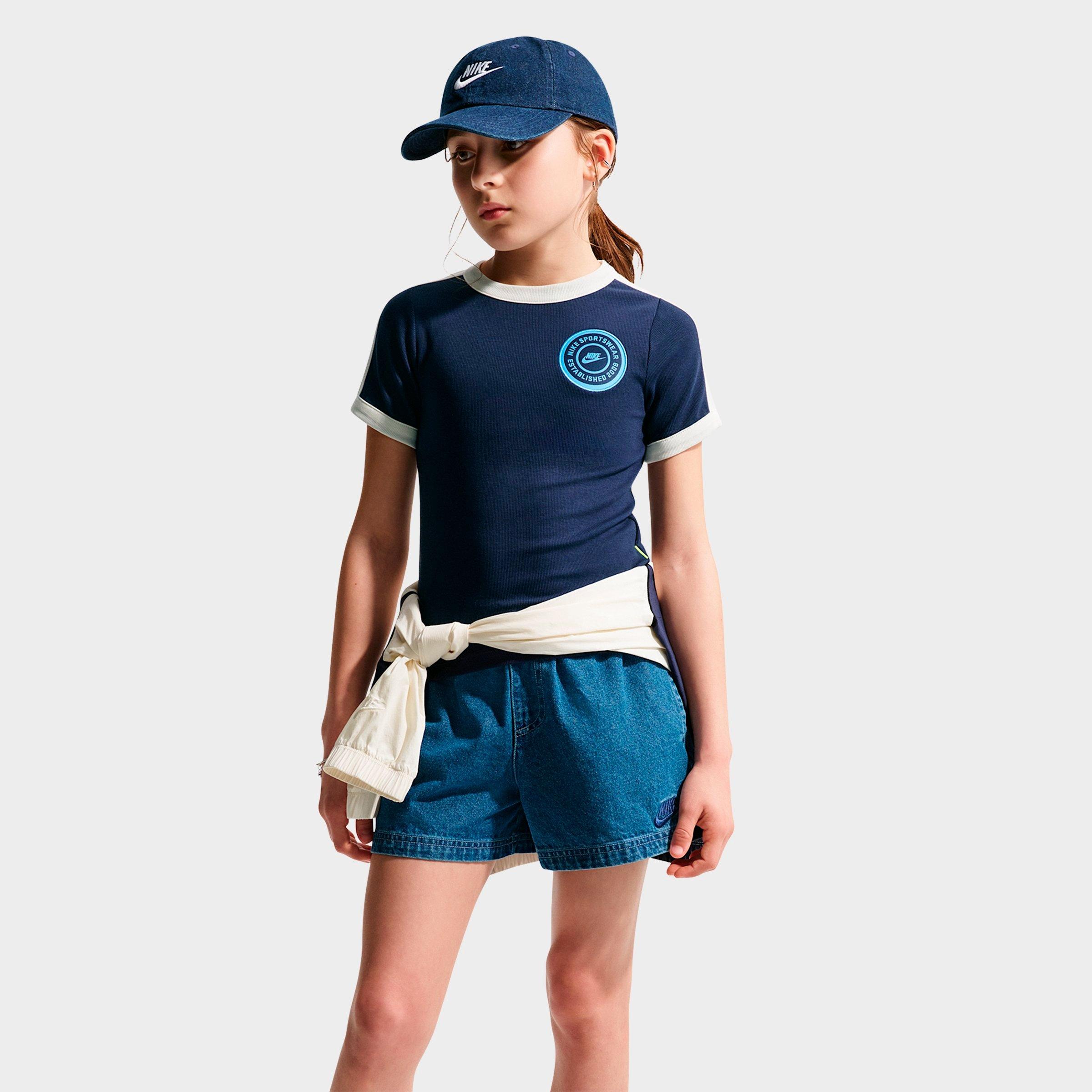Click here for Nike Girls Big Kids Sportswear Ribbed Short-Sleeve... prices