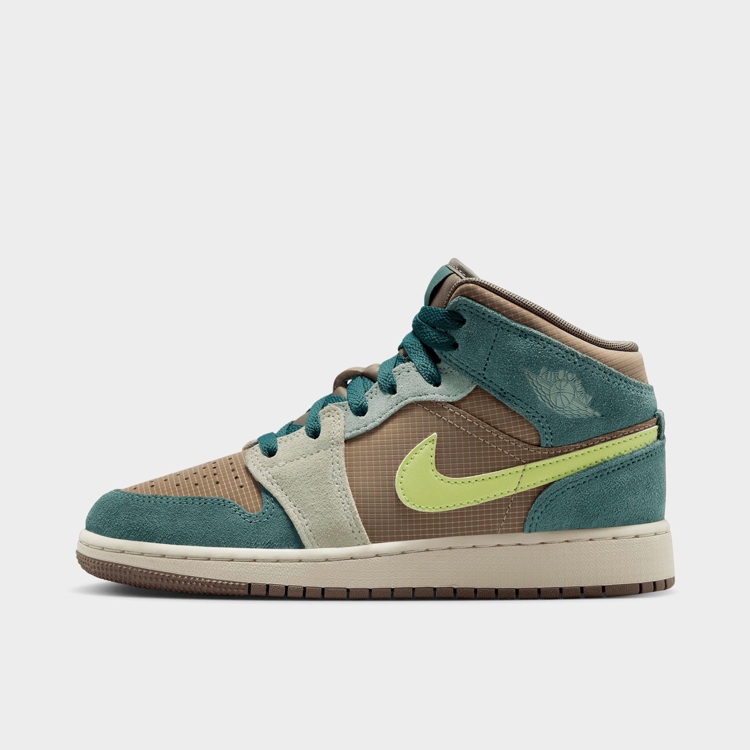 Click here for Jordan Big Kids Air Retro 1 Mid Casual Shoes in Kh... prices