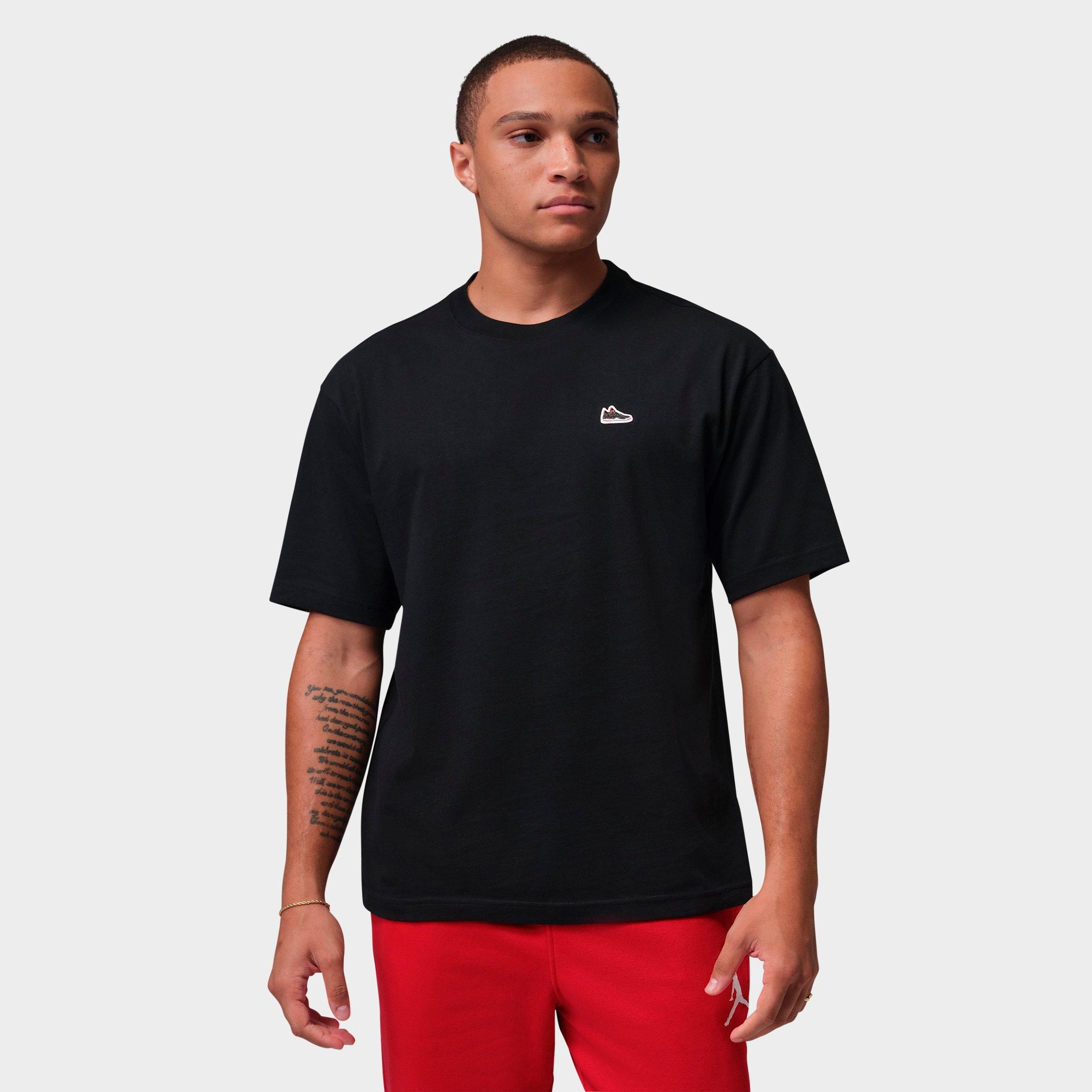 Click here for Nike Mens Jordan AJ4 Sneaker Patch T-Shirt in Blac... prices