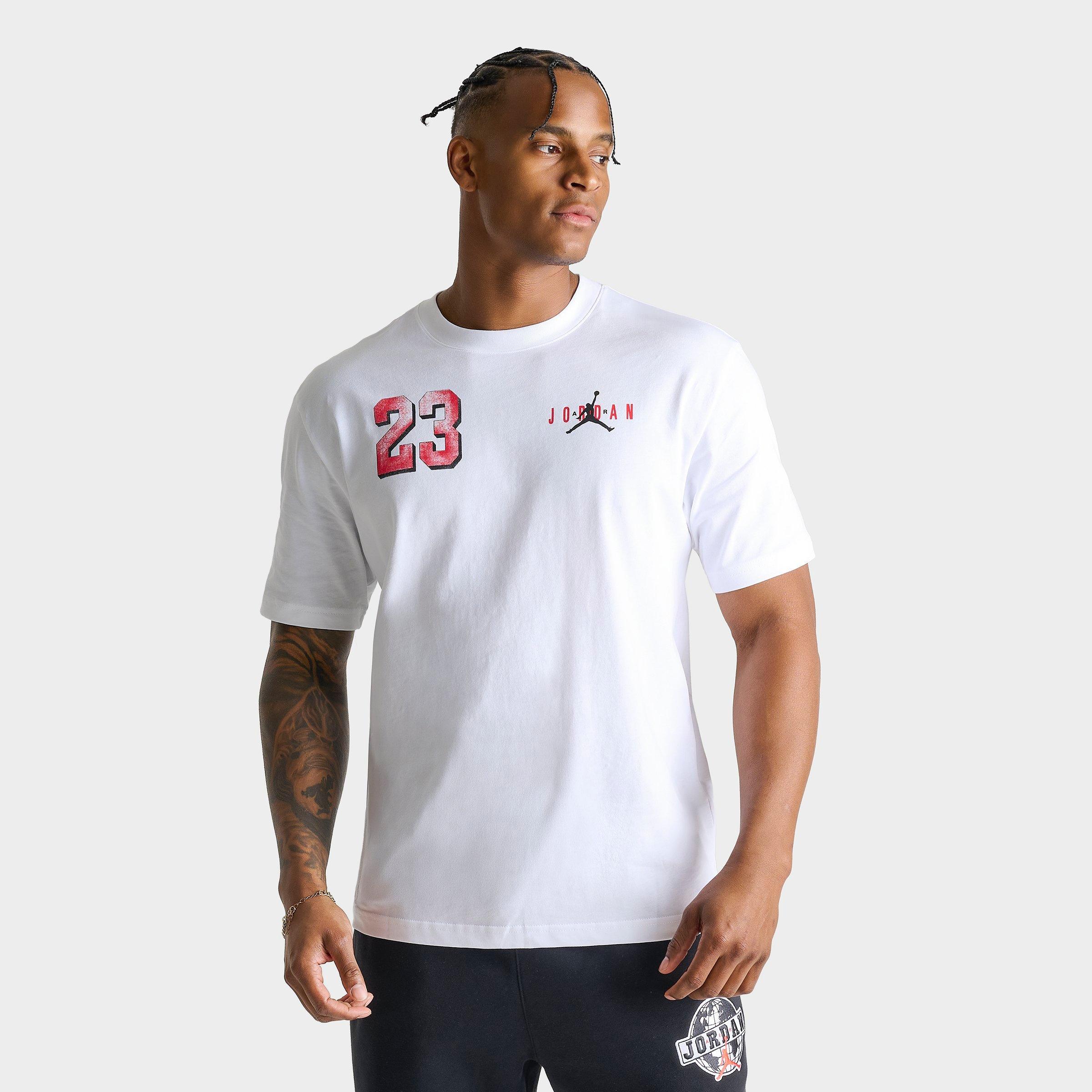 Click here for Jordan Mens Varsity 23 T-Shirt in White Size: Smal... prices