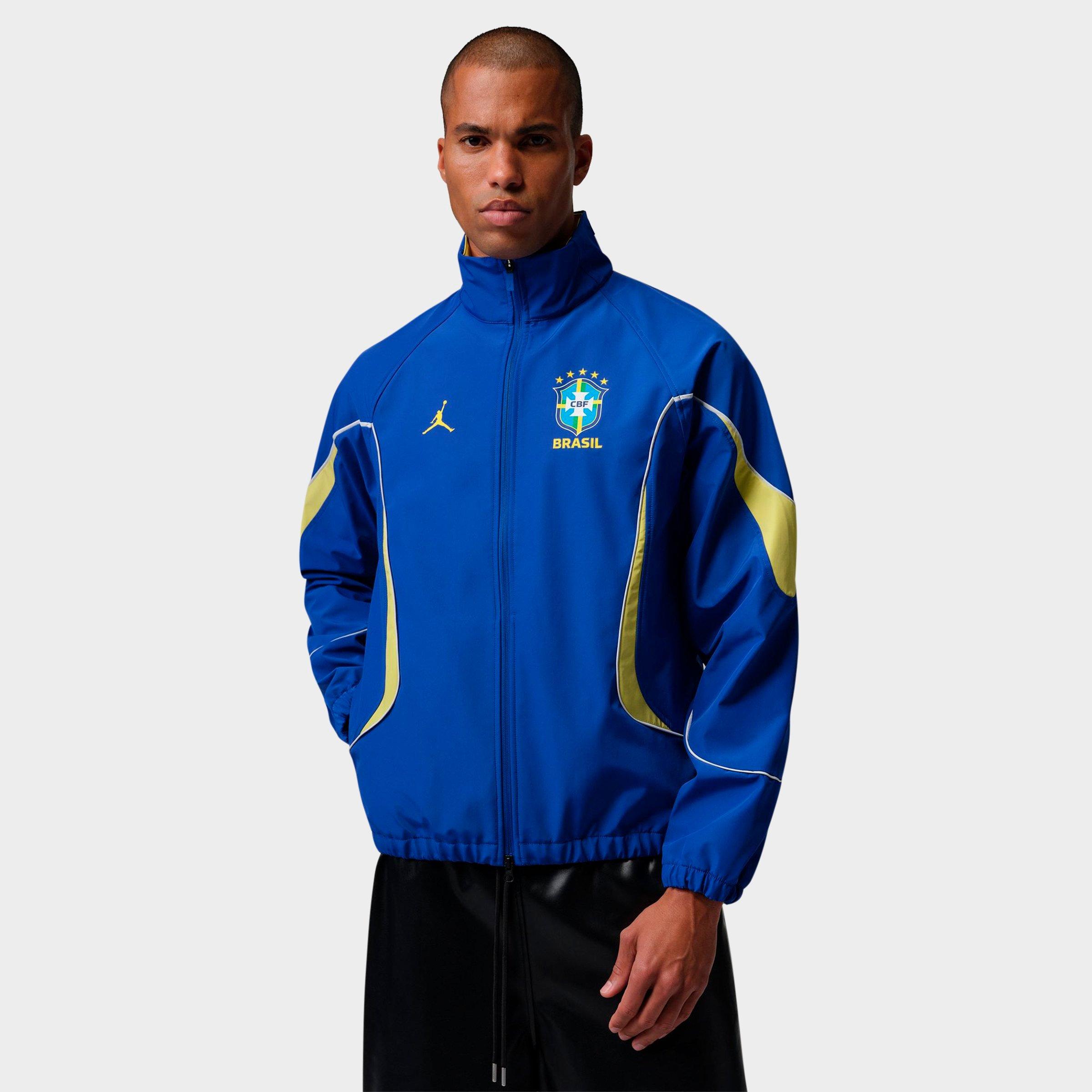 Click here for Jordan Mens Brazil Soccer Anthem Jacket in Old Roy... prices
