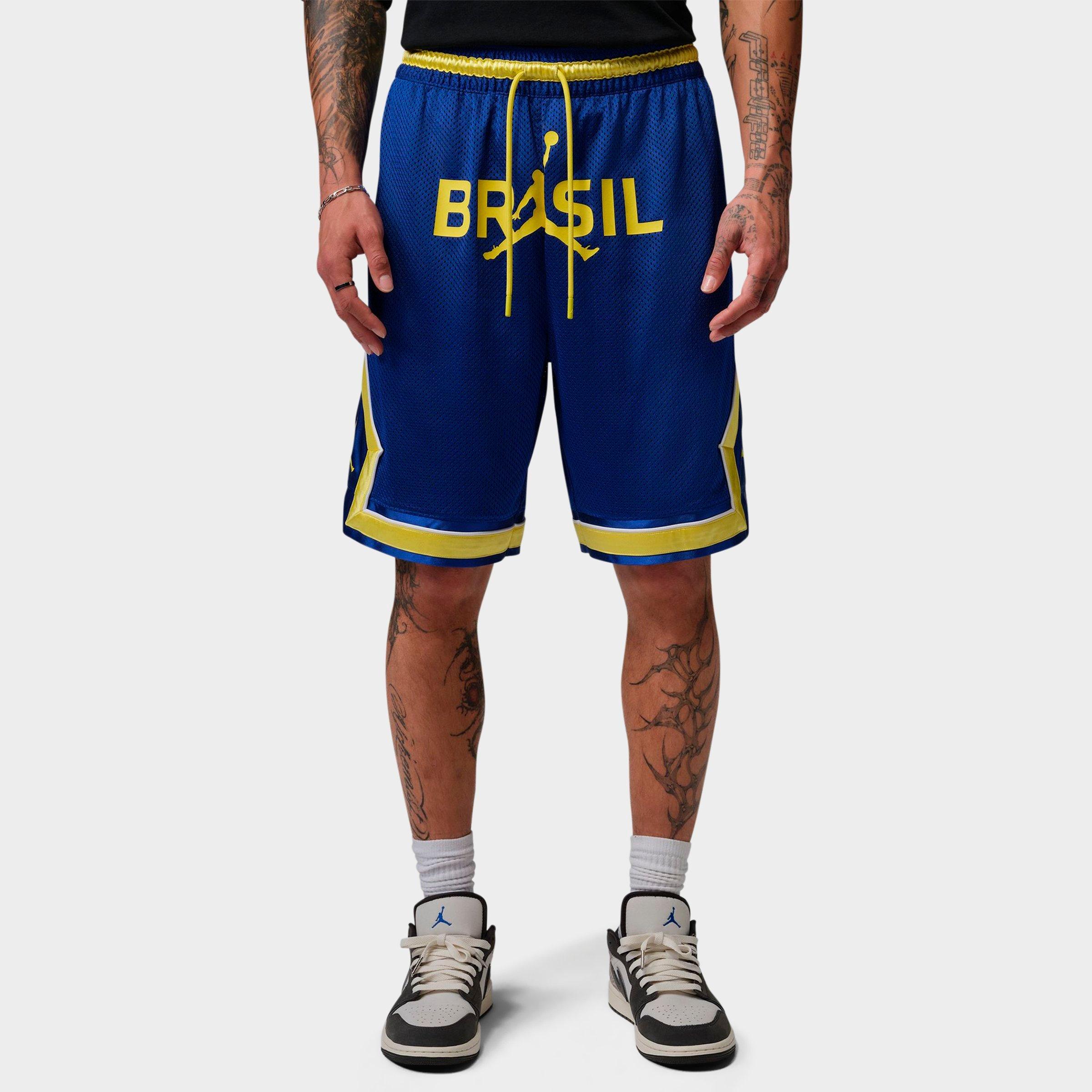 Click here for Jordan Mens Sport Brazil Mesh Diamond Shorts in Ol... prices