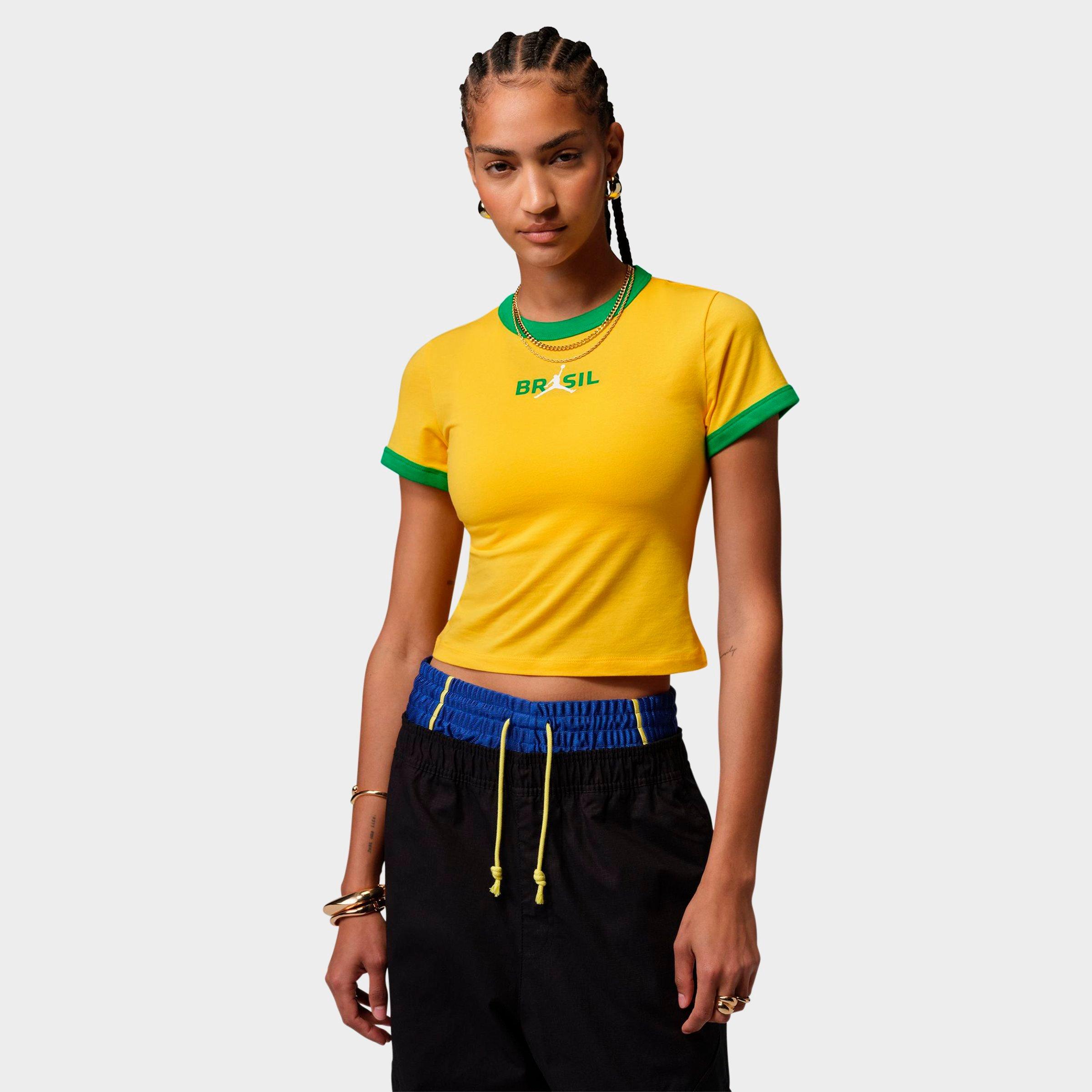 Click here for Jordan Womens Brazil Graphic Crewneck T-Shirt in V... prices