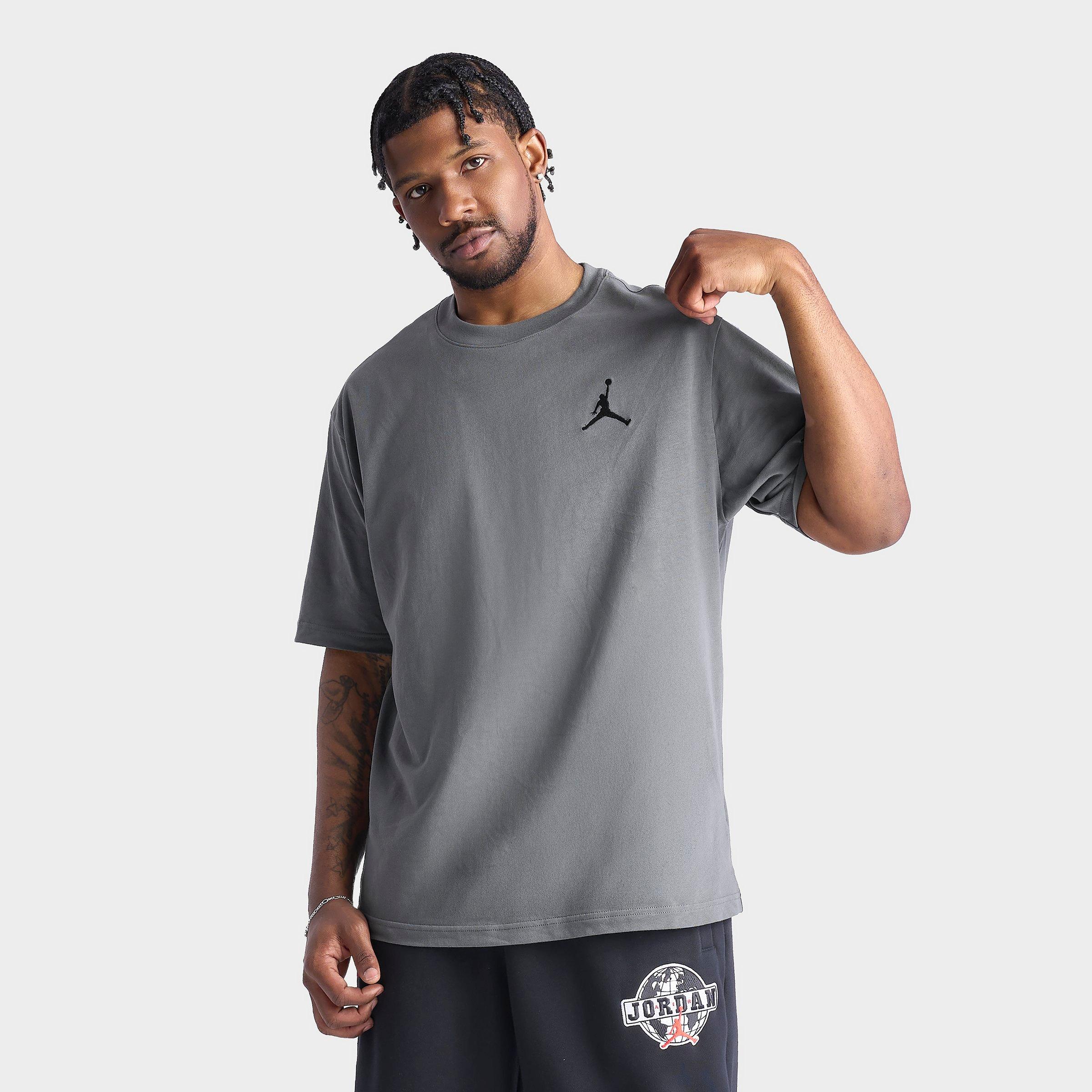 Click here for Jordan Mens Embroidered Jumpman T-Shirt in Iron Gr... prices