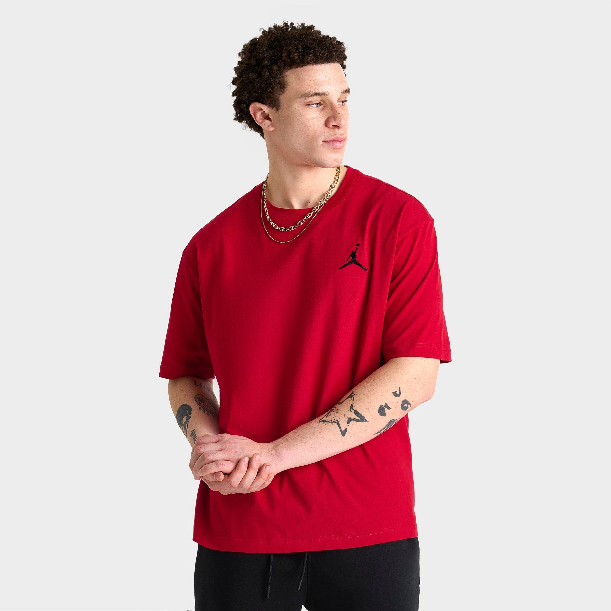 Click here for Jordan Mens Embroidered Jumpman T-Shirt in Gym Red... prices