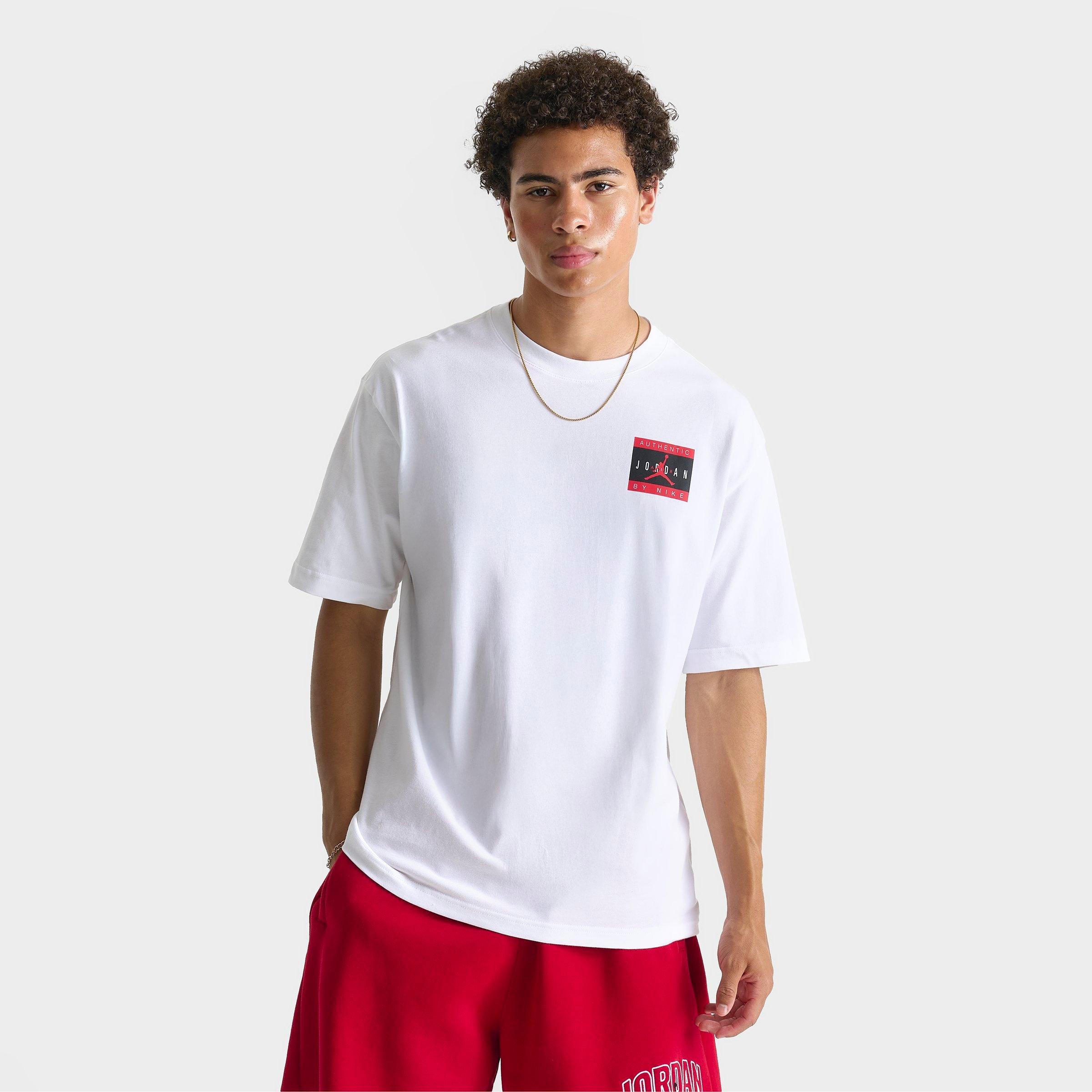 Click here for Jordan Mens Brand Authentic T-Shirt in White/Unive... prices