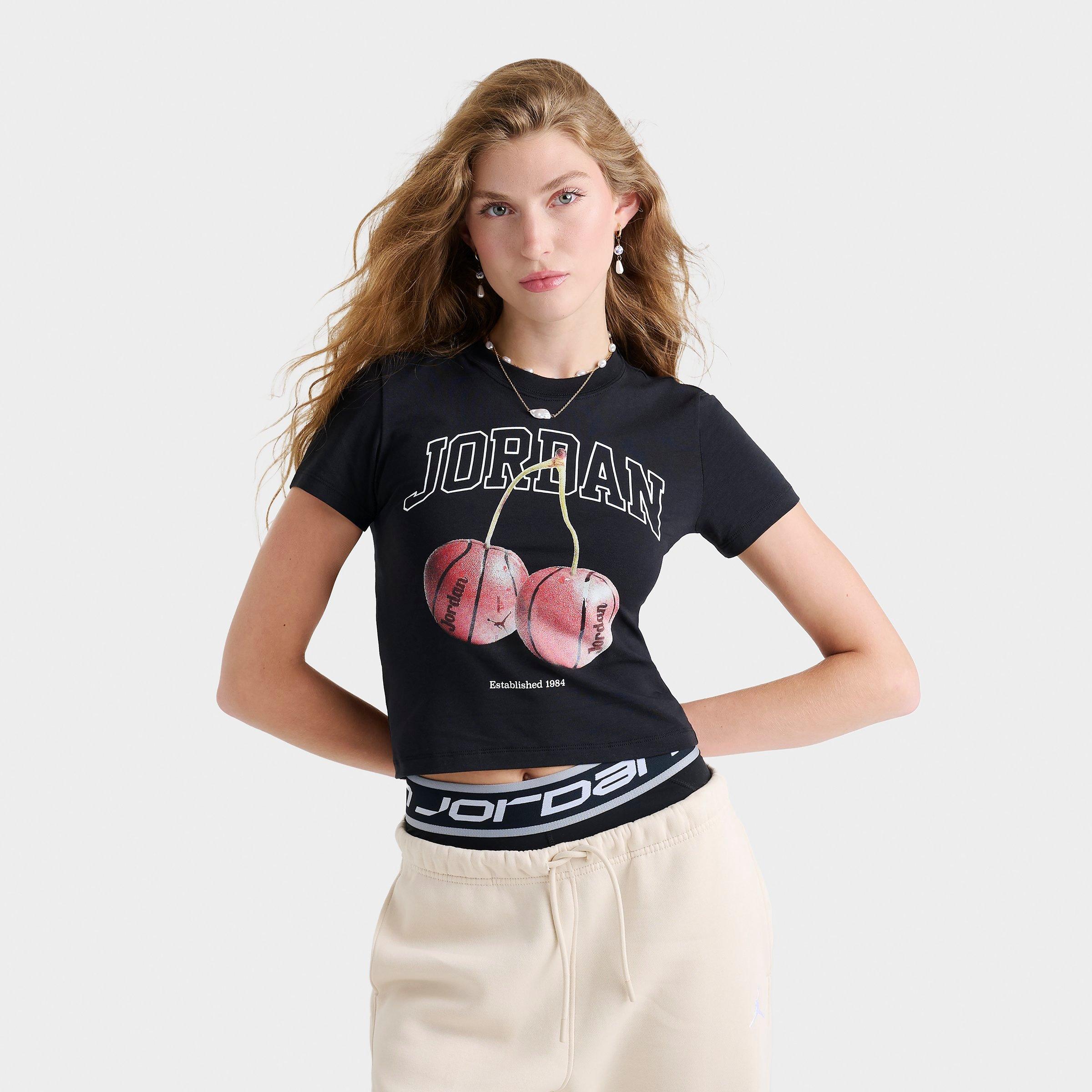 Click here for Jordan Womens Brooklyn T-Shirt in Black Size: Medi... prices