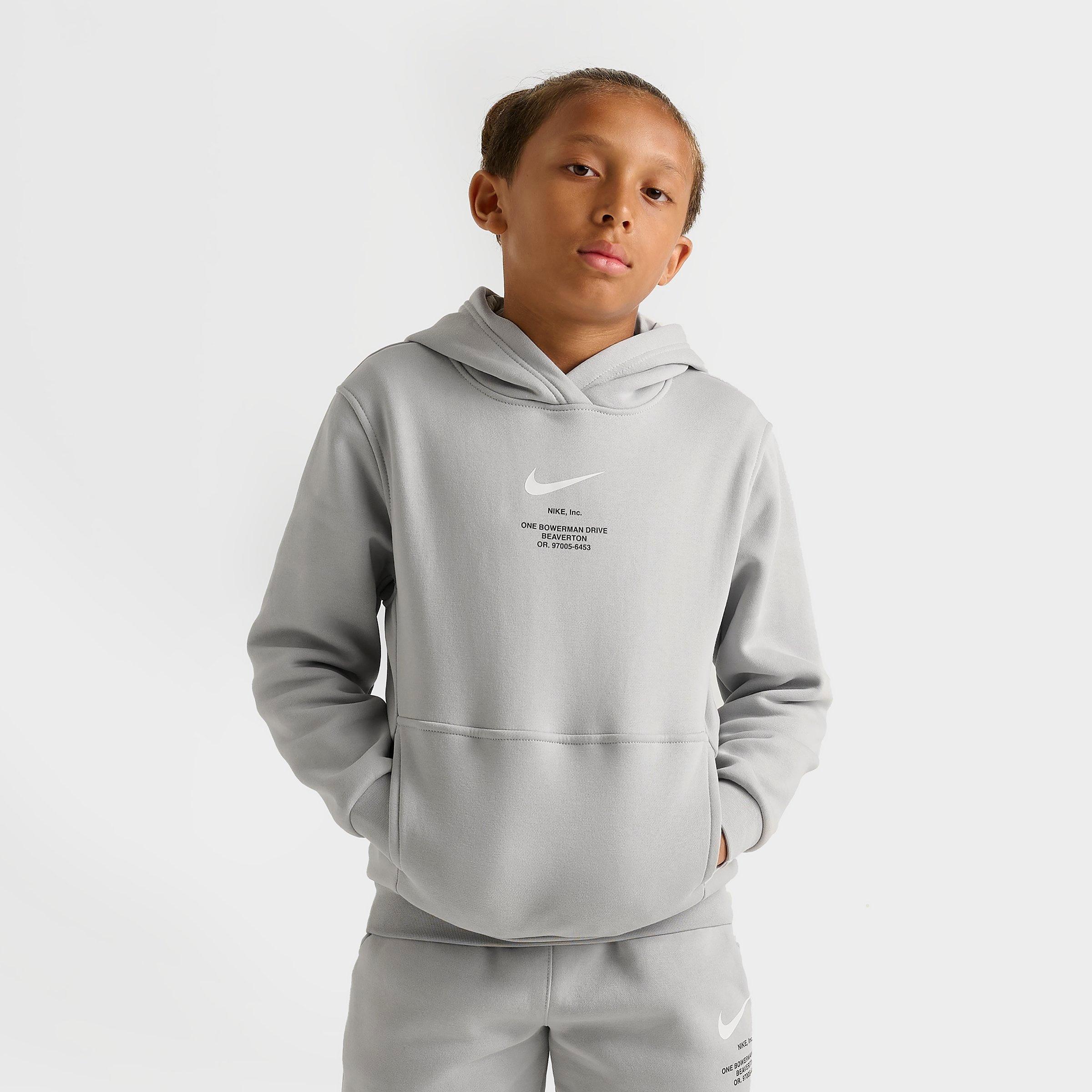 Click here for Nike Big Kids Swoosh By Pullover Hoodie in Light S... prices