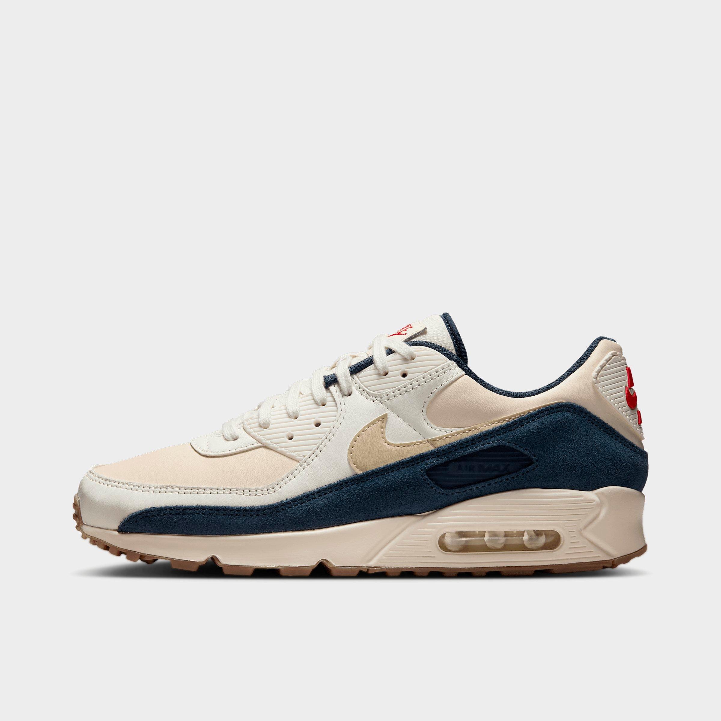 Click here for Nike Mens Air Max 90 Premium Casual Shoes in Pale... prices