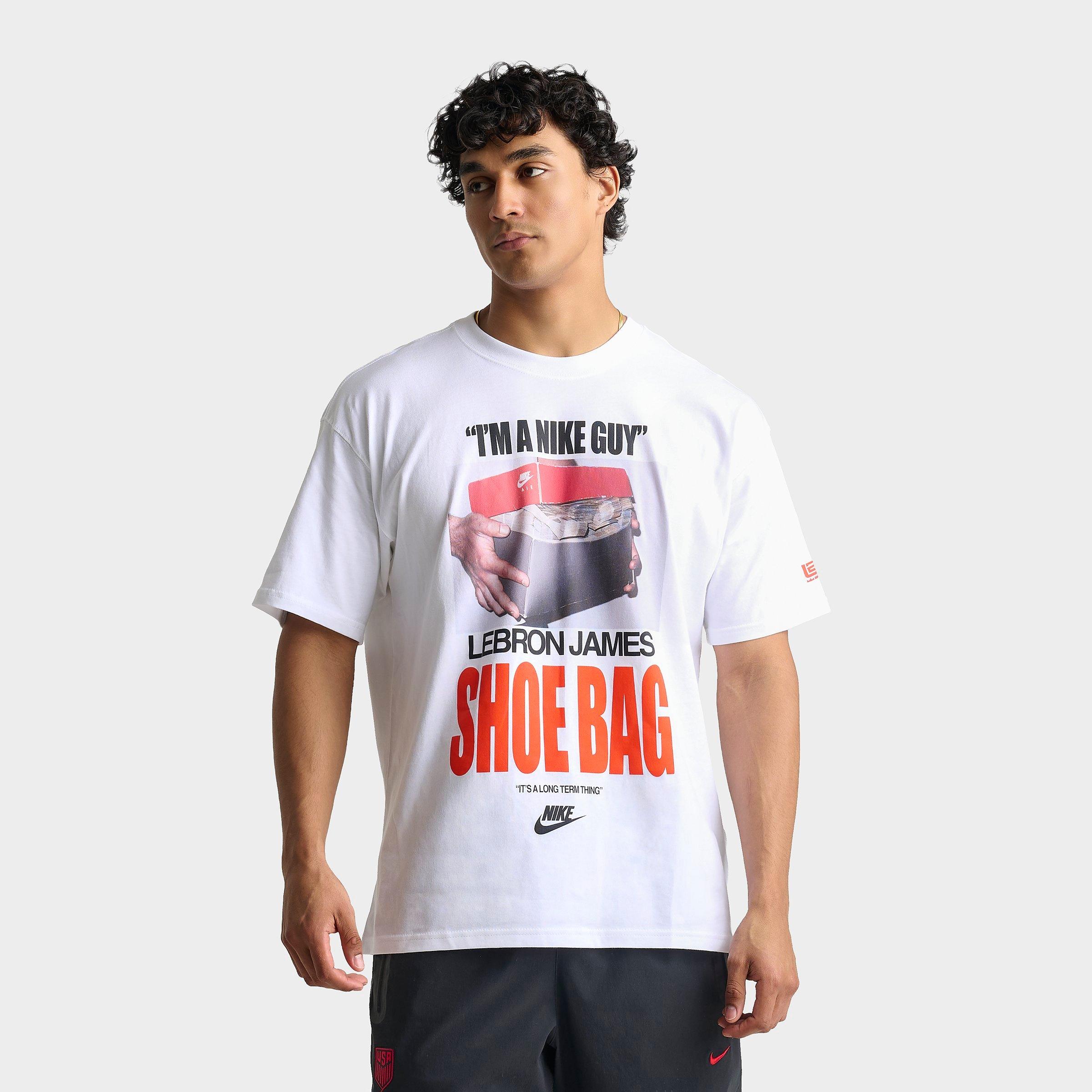 Click here for Nike Mens LeBron Shoe Bag Graphic Basketball T-Shi... prices