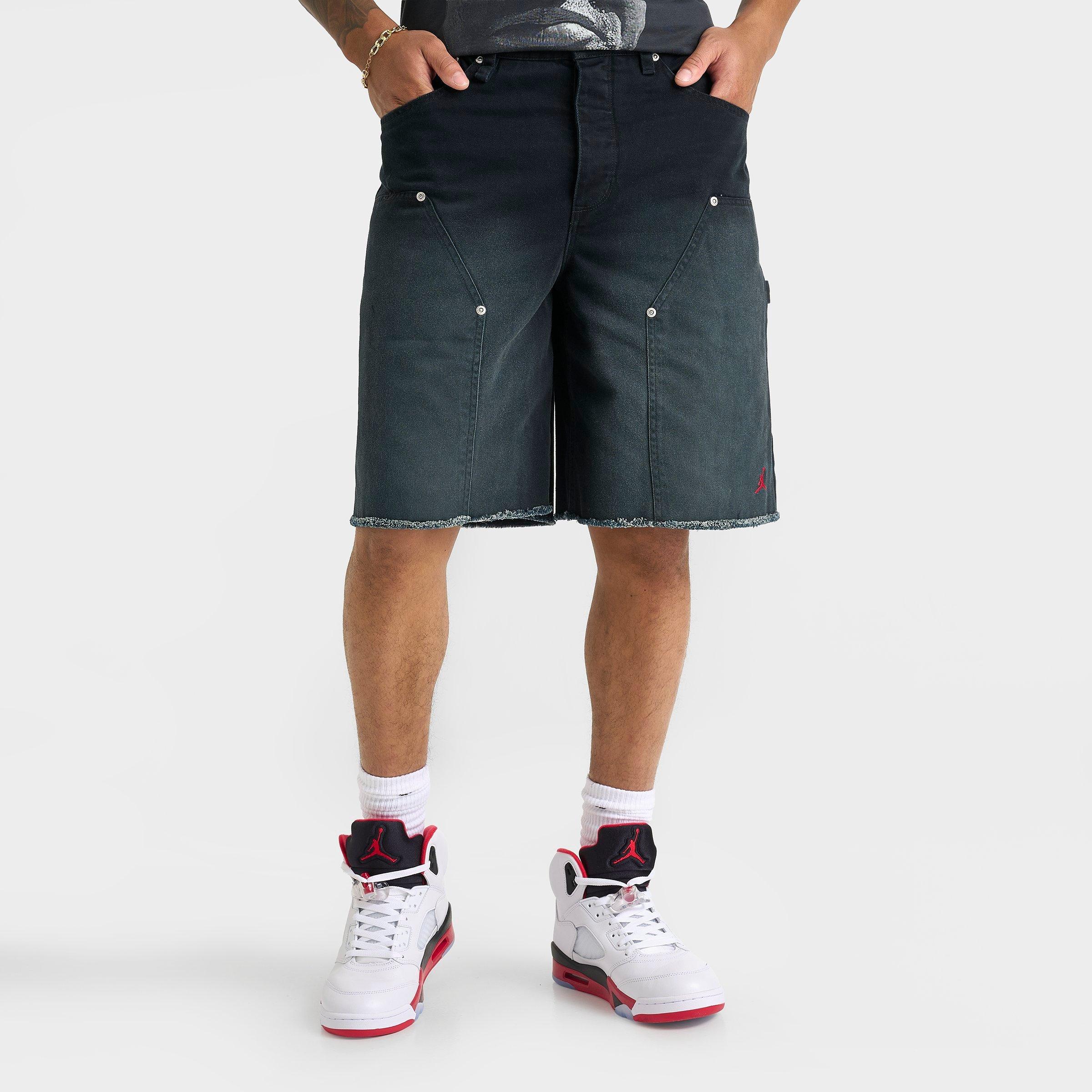 Click here for Jordan Mens Air Twill Shorts in Black/Iron Grey Si... prices