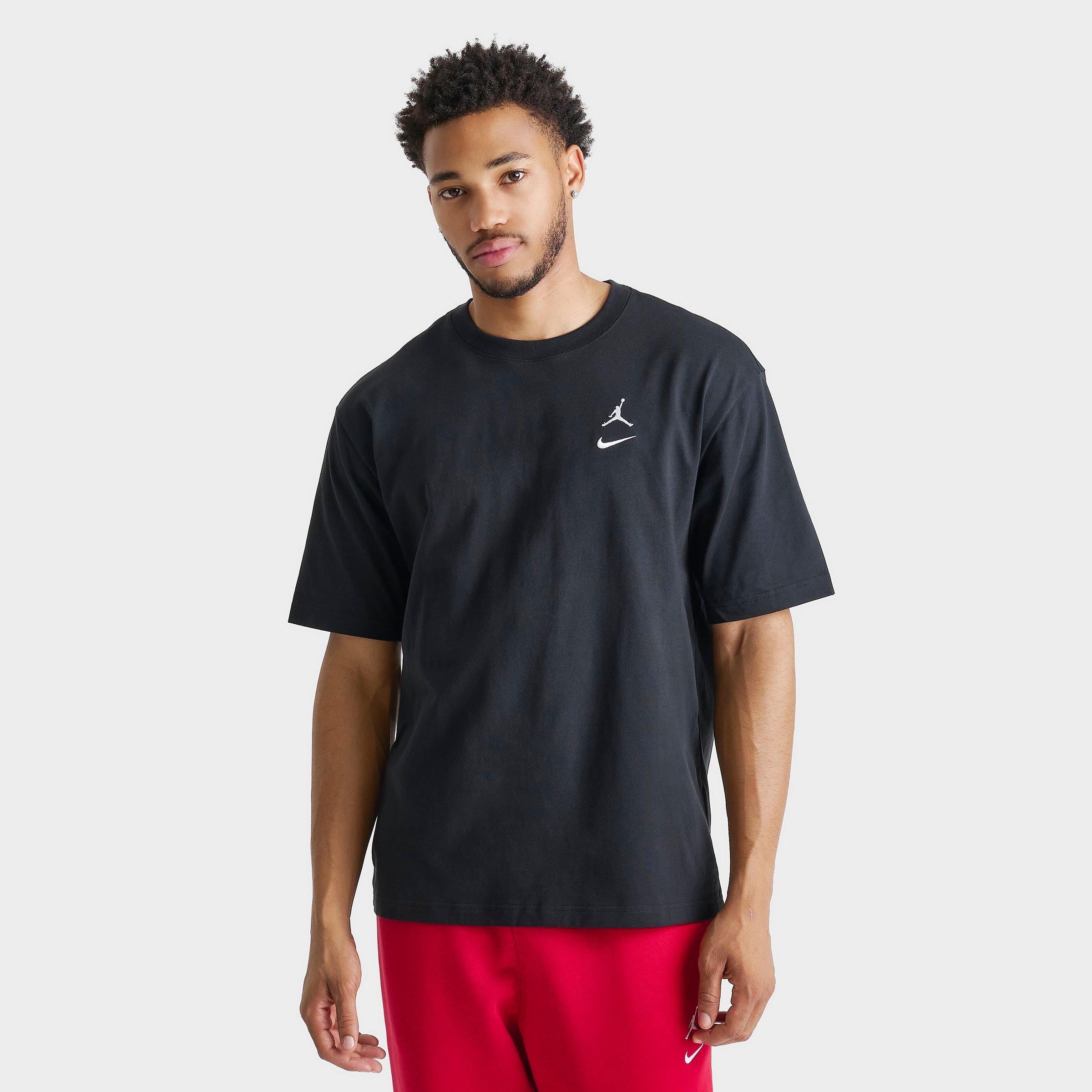 Click here for Jordan Mens Brooklyn Swoosh Logo T-Shirt in Black/... prices