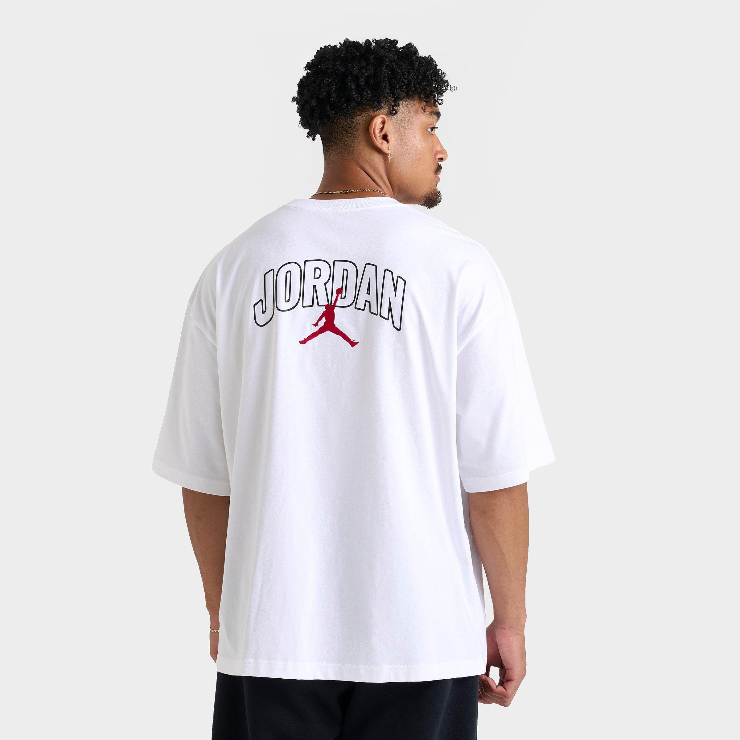 Click here for Jordan Mens Brooklyn Logo Oversized T-Shirt in Whi... prices