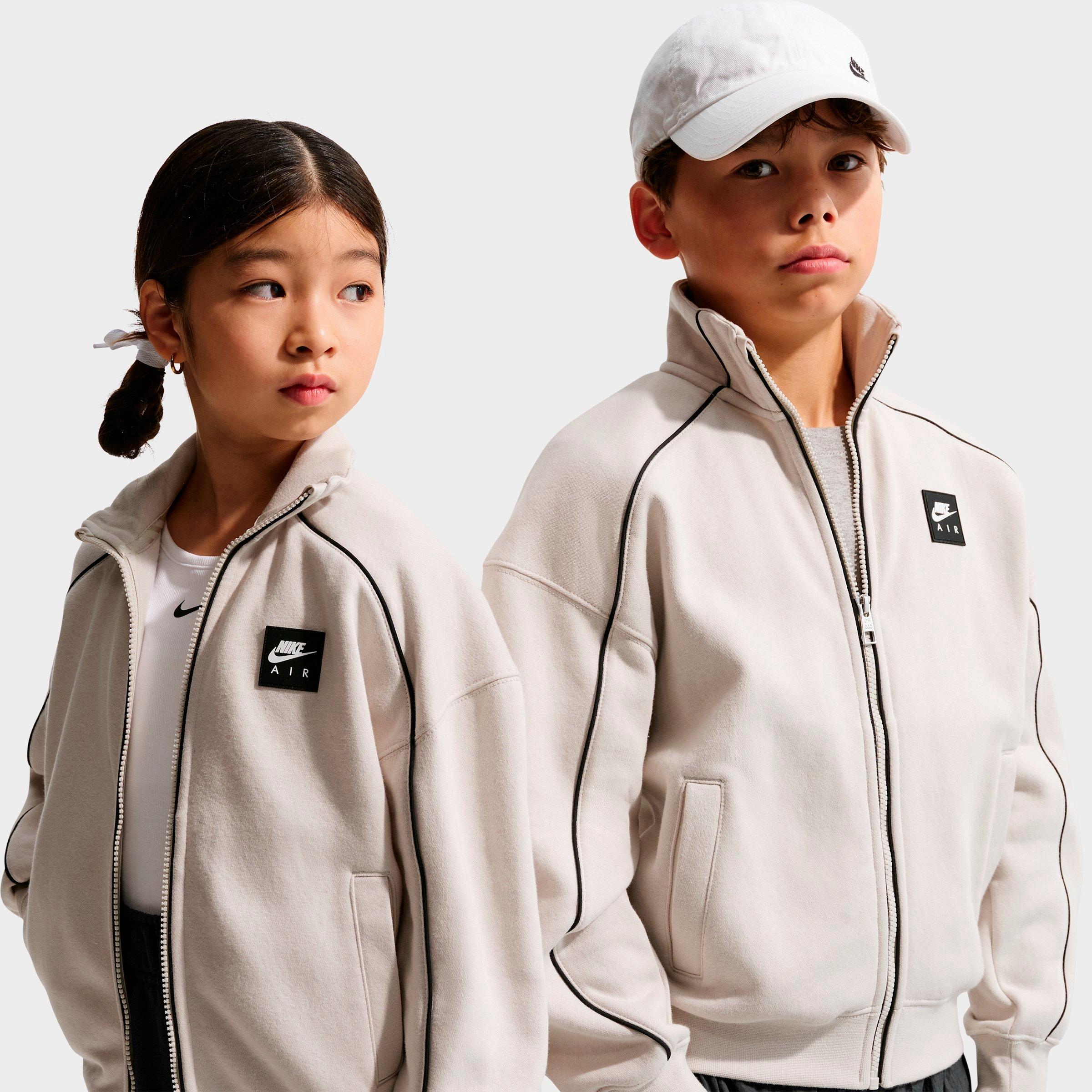 Click here for Nike Big Kids Air Fleece Track Jacket in Light Bon... prices