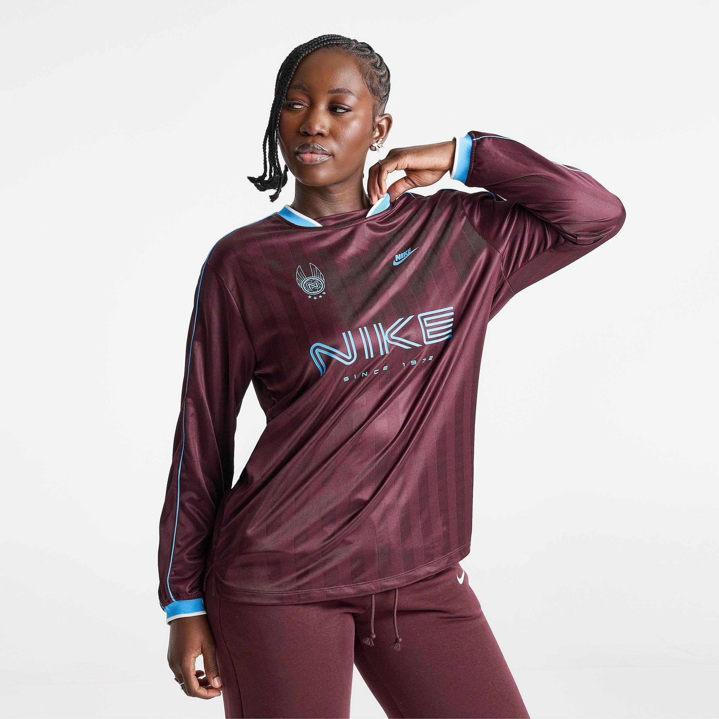 Click here for Nike Womens Sportswear Long-Sleeve Jersey Top in B... prices