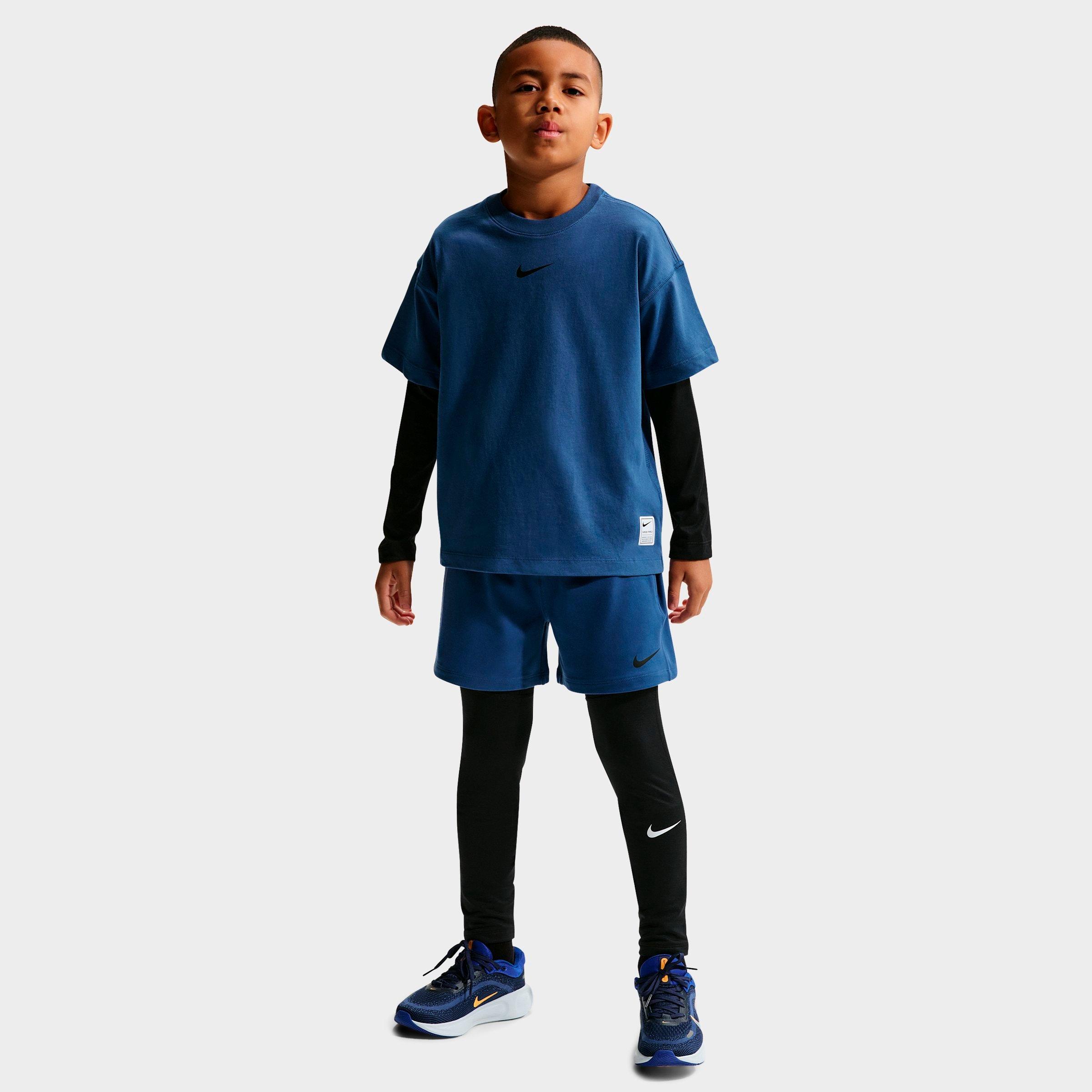 Click here for Nike Big Kids Pro Dri-FIT Fleece Shorts in Mystic... prices