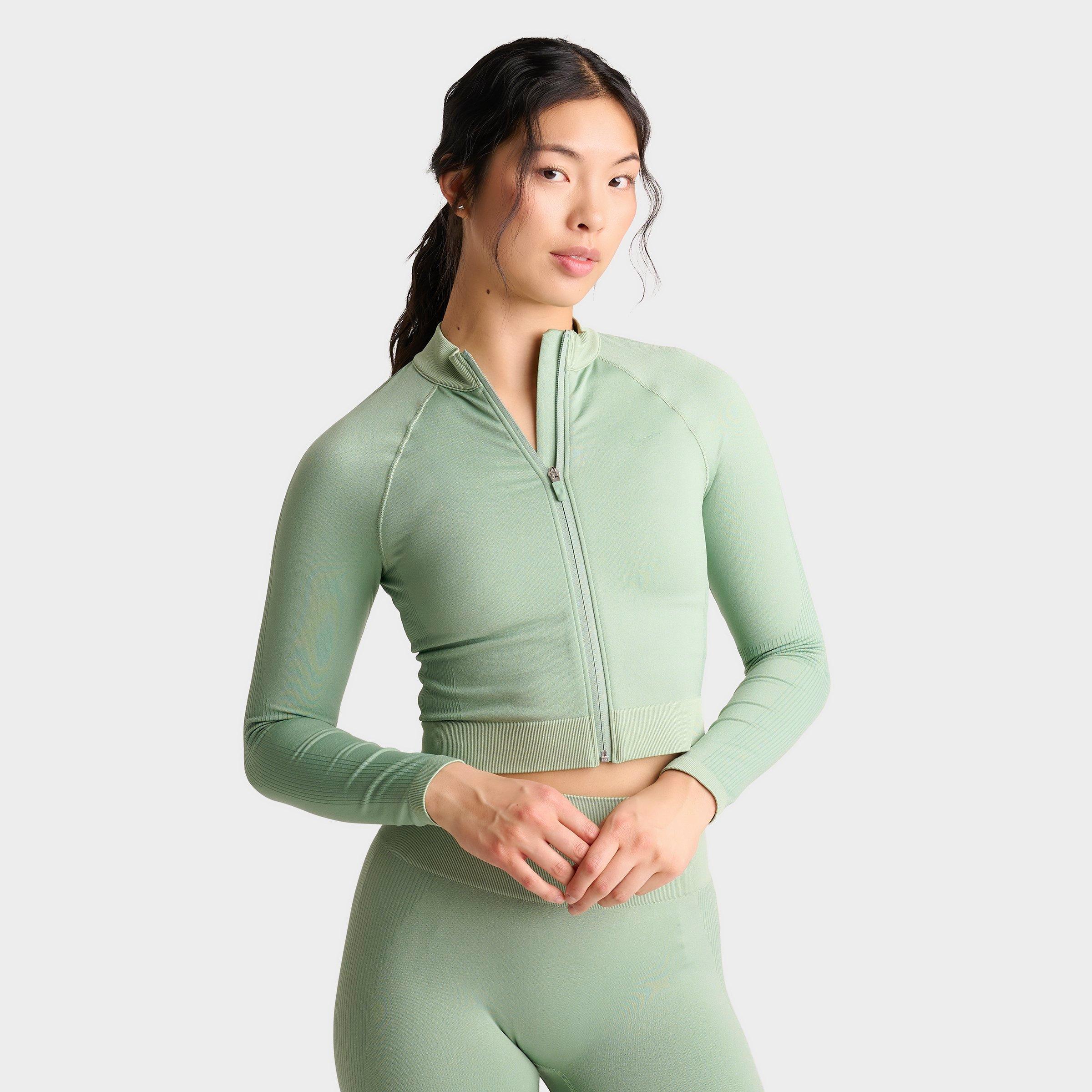 Click here for Nike Womens Pro Seamless Cropped Full-Zip Training... prices