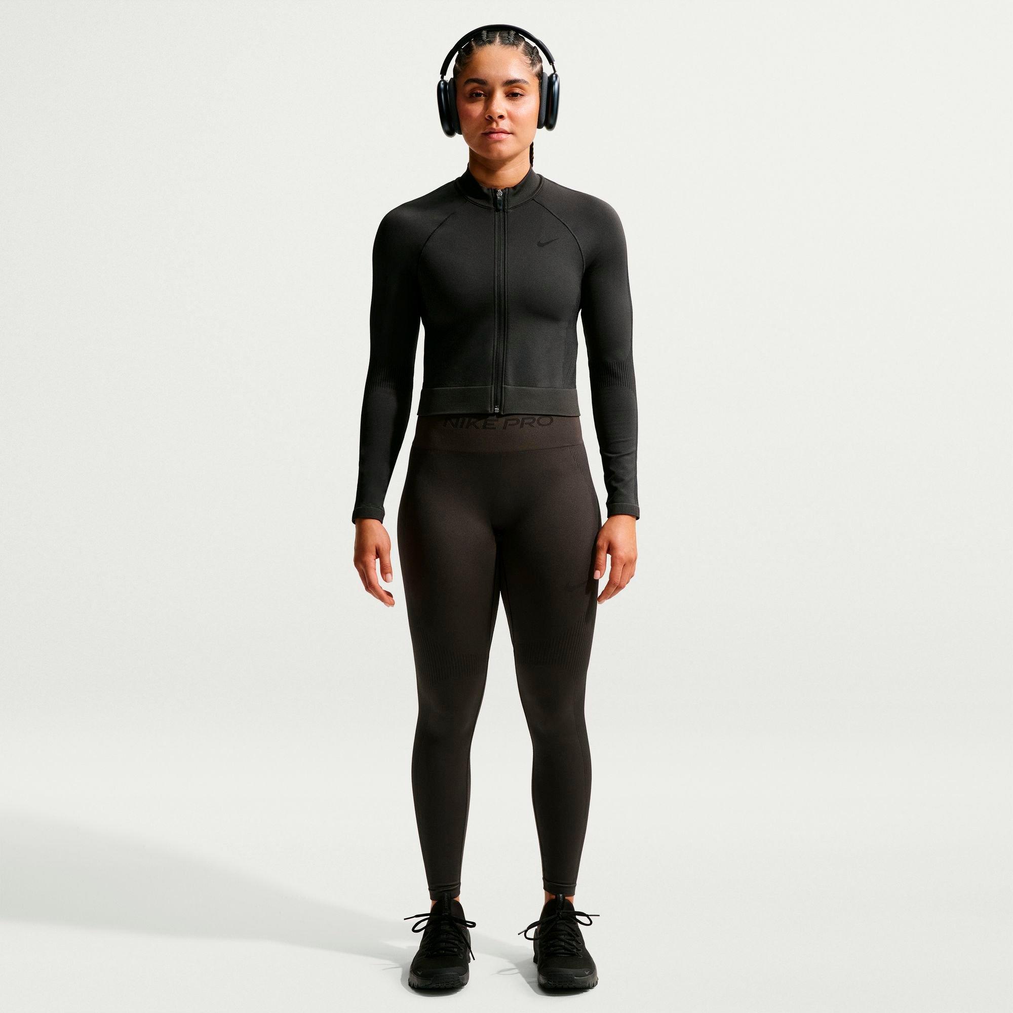 Click here for Nike Womens Pro Seamless Cropped Full-Zip Training... prices
