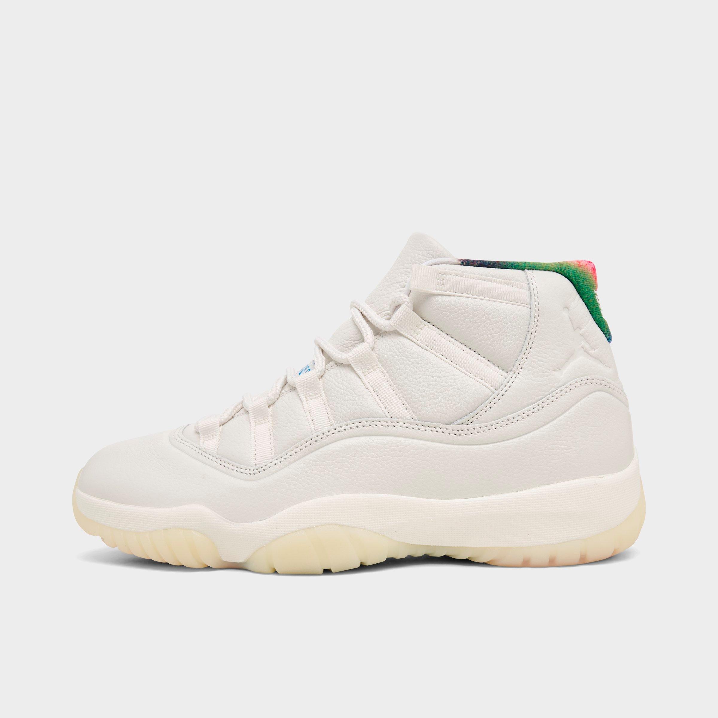 Click here for Jordan Mens Air Retro 11 Basketball Shoes in Sail/... prices