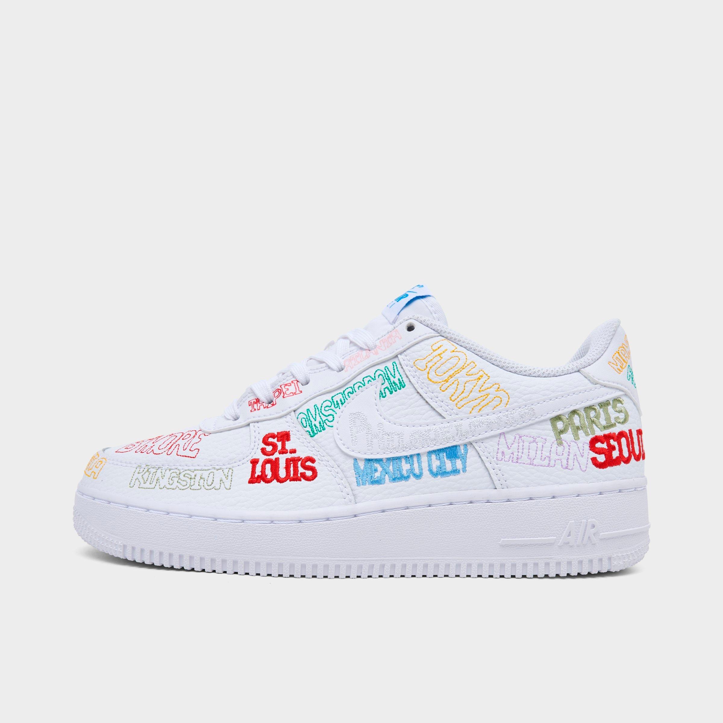 Click here for Nike Big Kids Air Force 1 LV8 1 Casual Shoes in Wh... prices