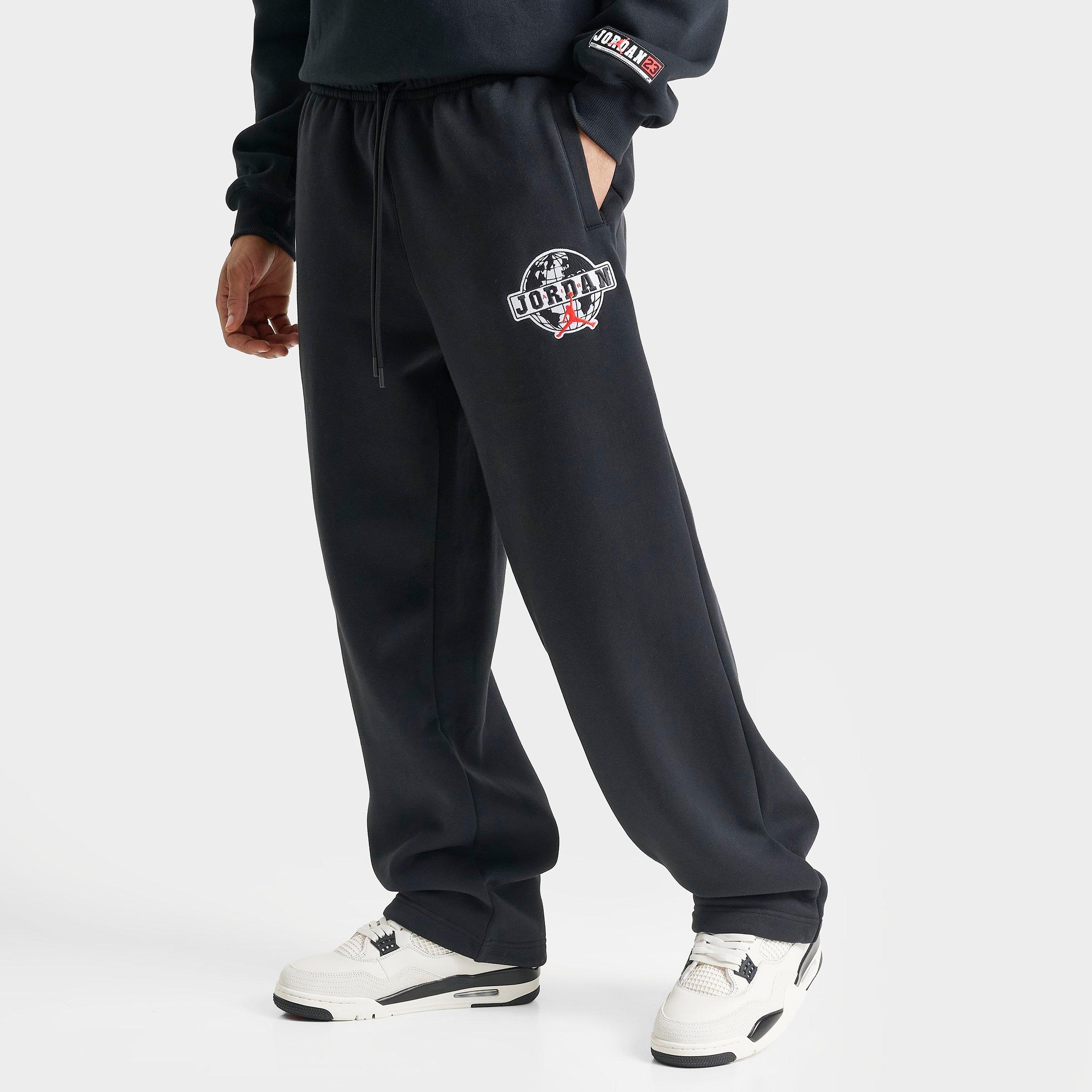 Click here for Jordan Mens Brooklyn Varsity Open-Hem Pants in Bla... prices
