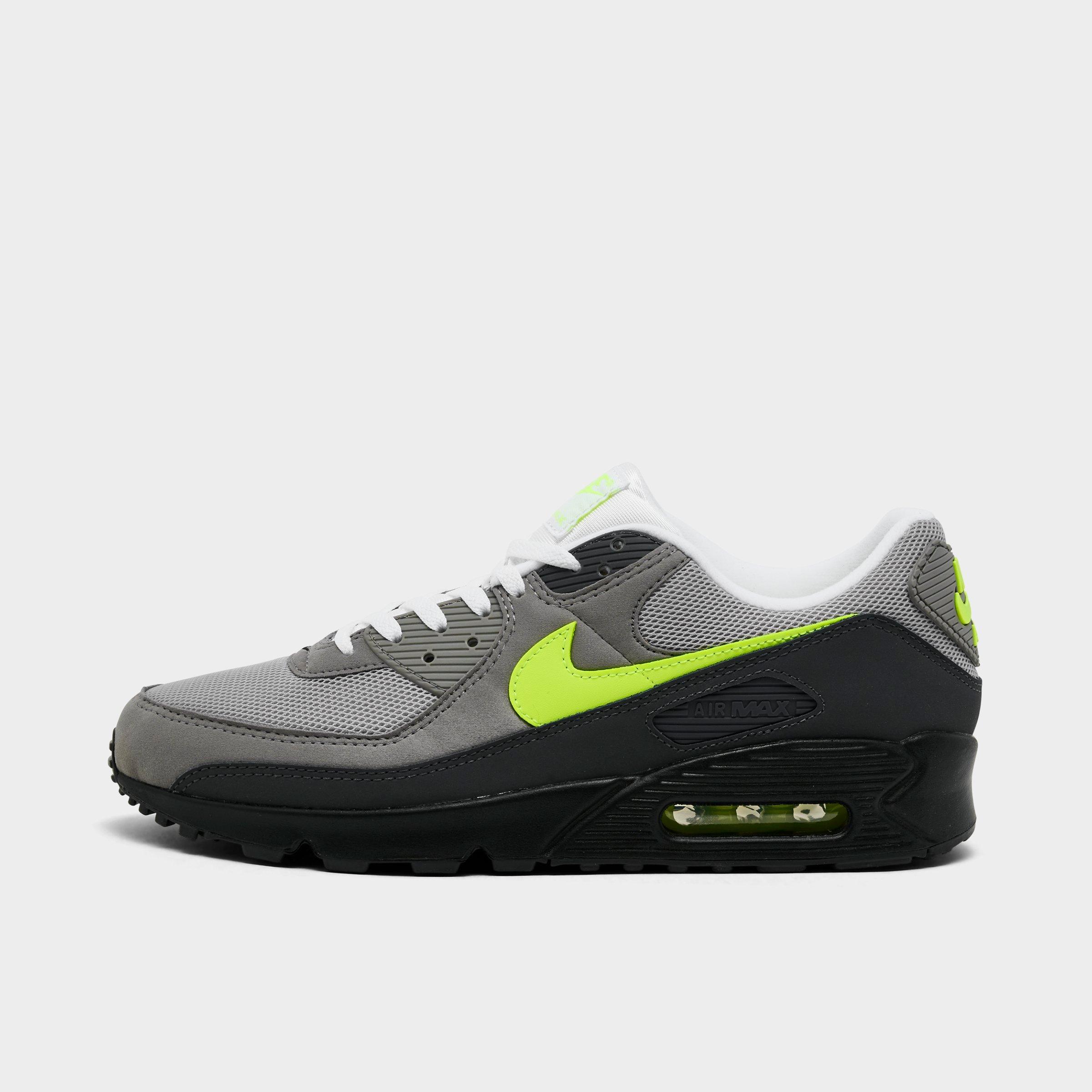 Click here for Nike Mens Air Max 90 Casual Shoes in Black/Neon Ye... prices