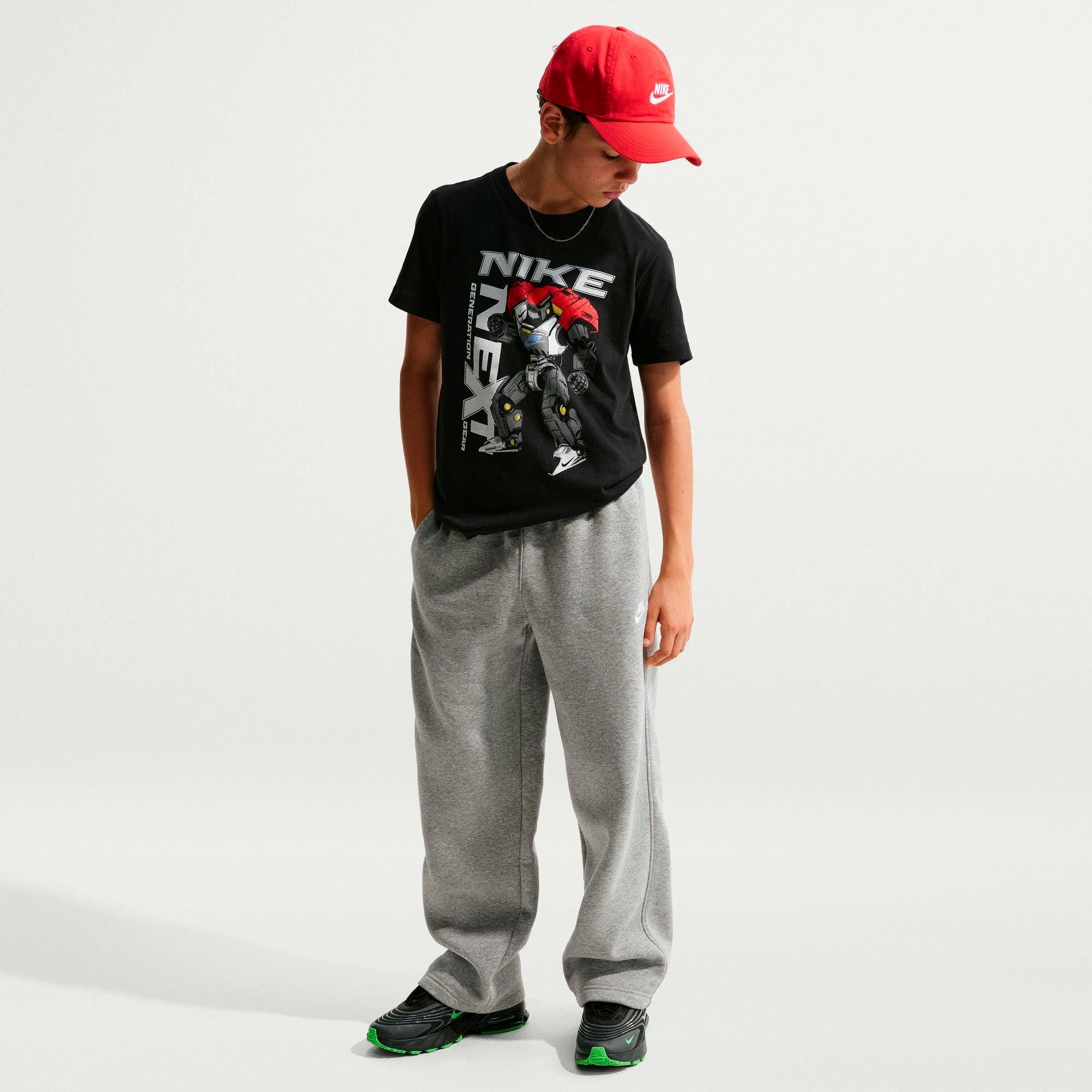 Click here for Nike Big Kids Sportswear Mecha T-Shirt in Black Si... prices
