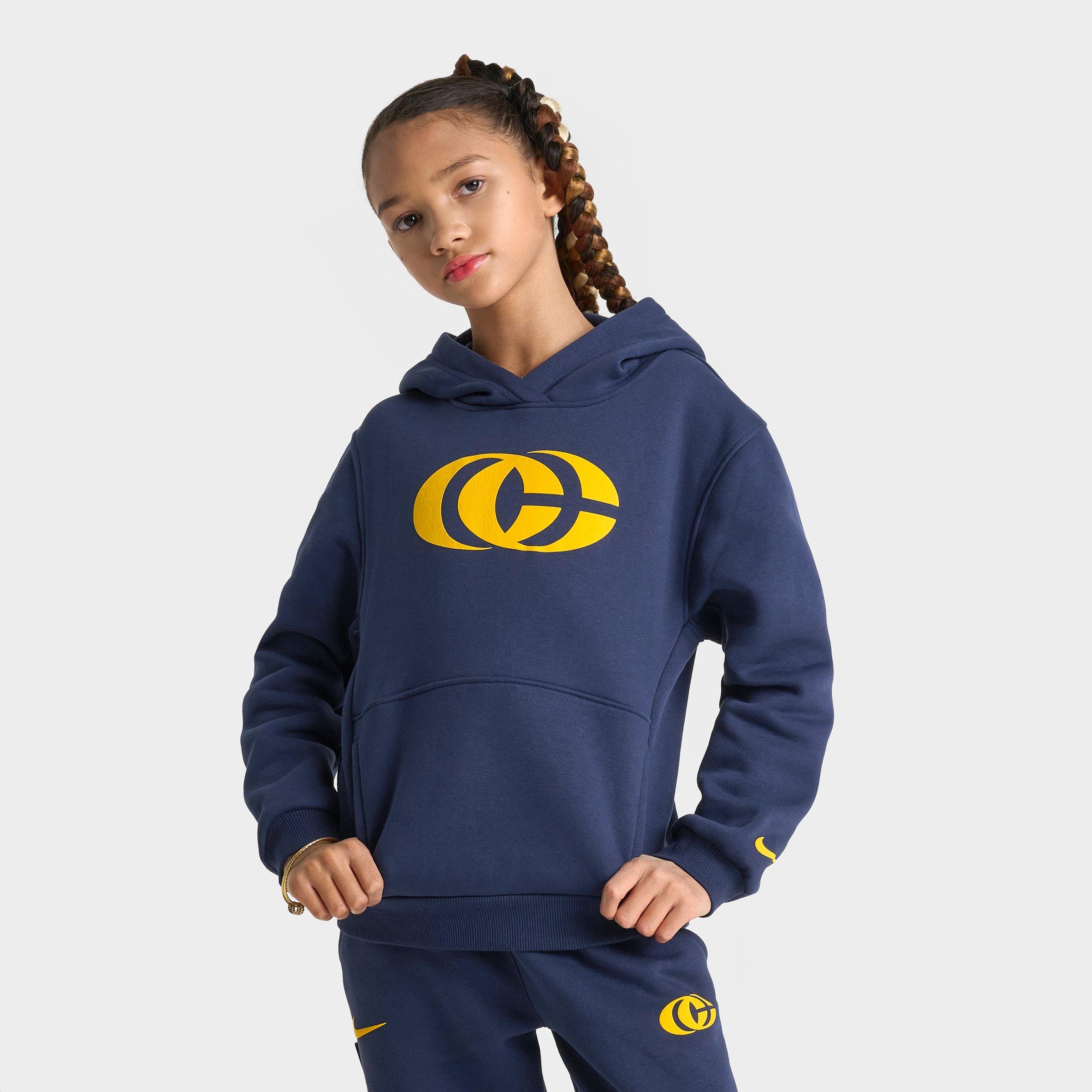 Click here for Nike Kids 7-20 Pull On Long Sleeve Hoodie - Blue prices