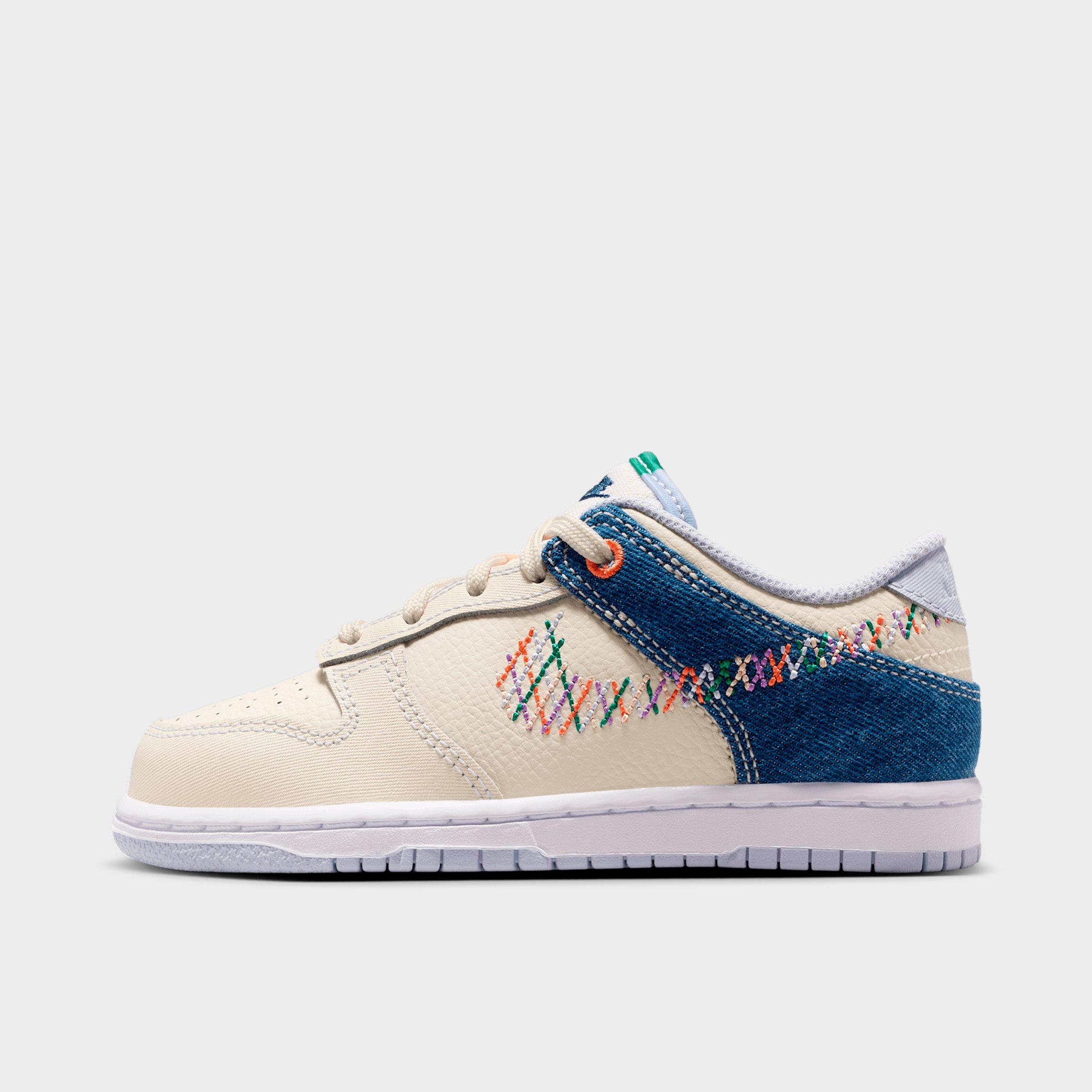 Click here for Nike Little Kids Dunk Low Casual Shoes in Soft Pea... prices
