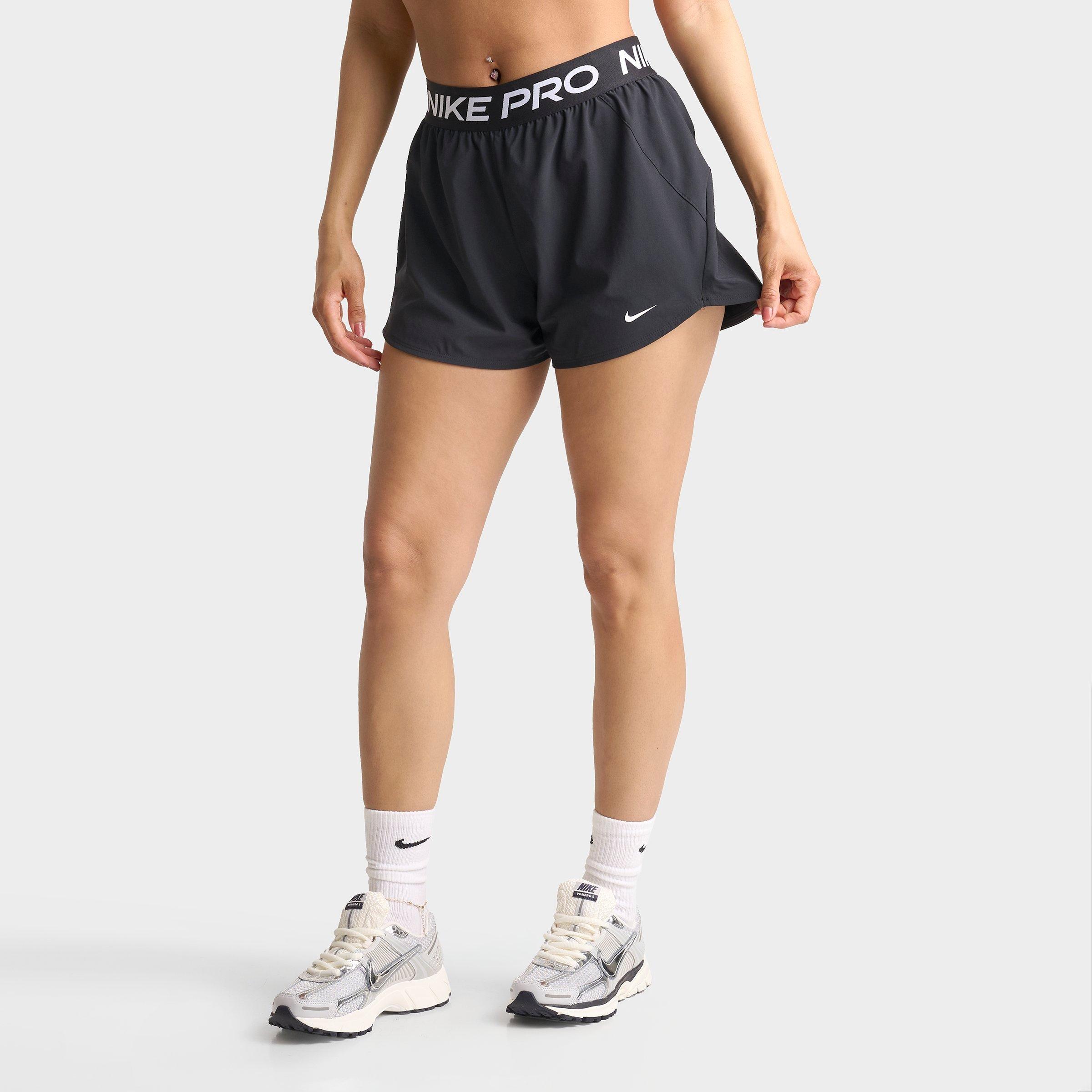 Click here for Nike Womens Pro 2-in-1 Shorts in Black/White Size:... prices