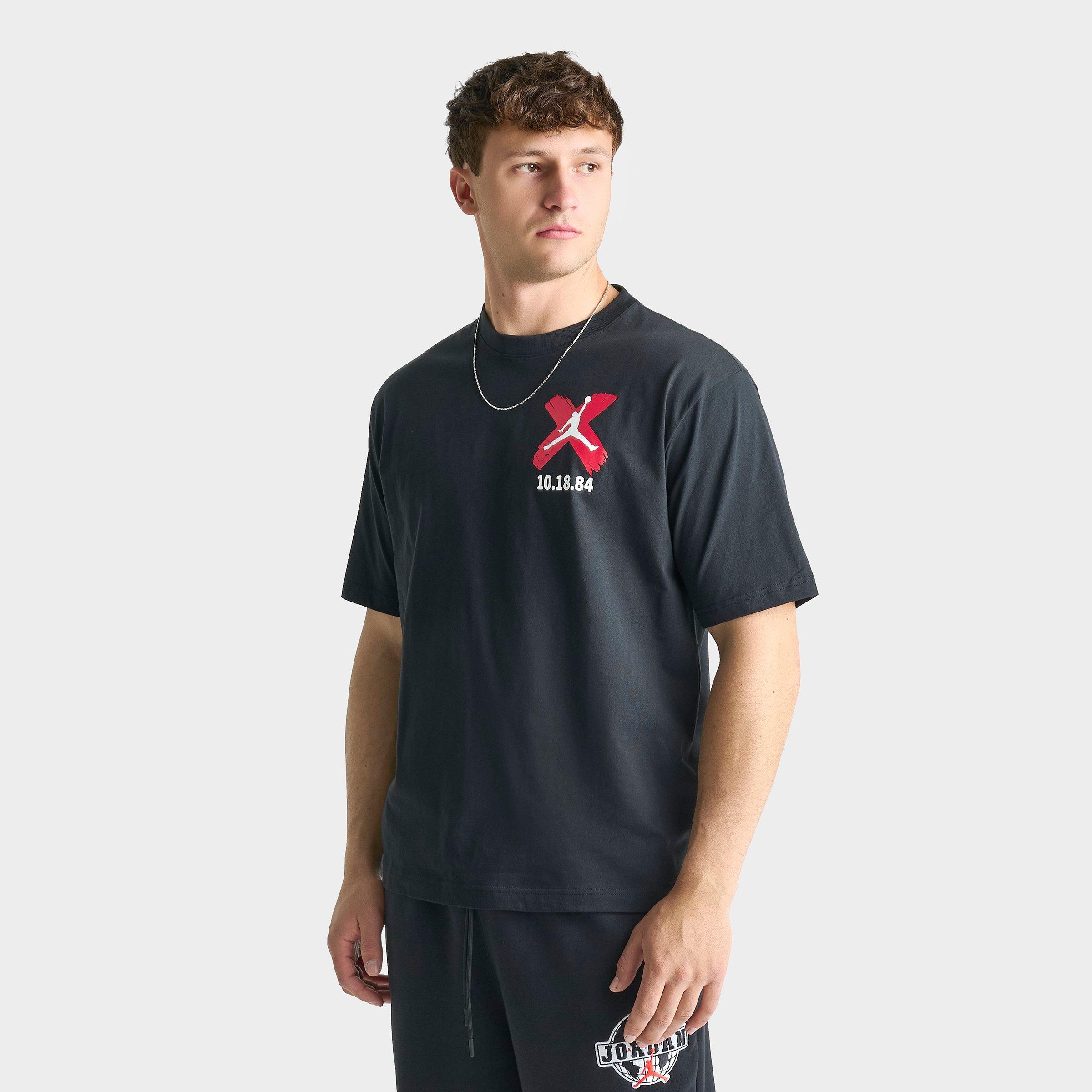 Click here for Jordan Mens Brooklyn Banned Graphic T-Shirt in Bla... prices